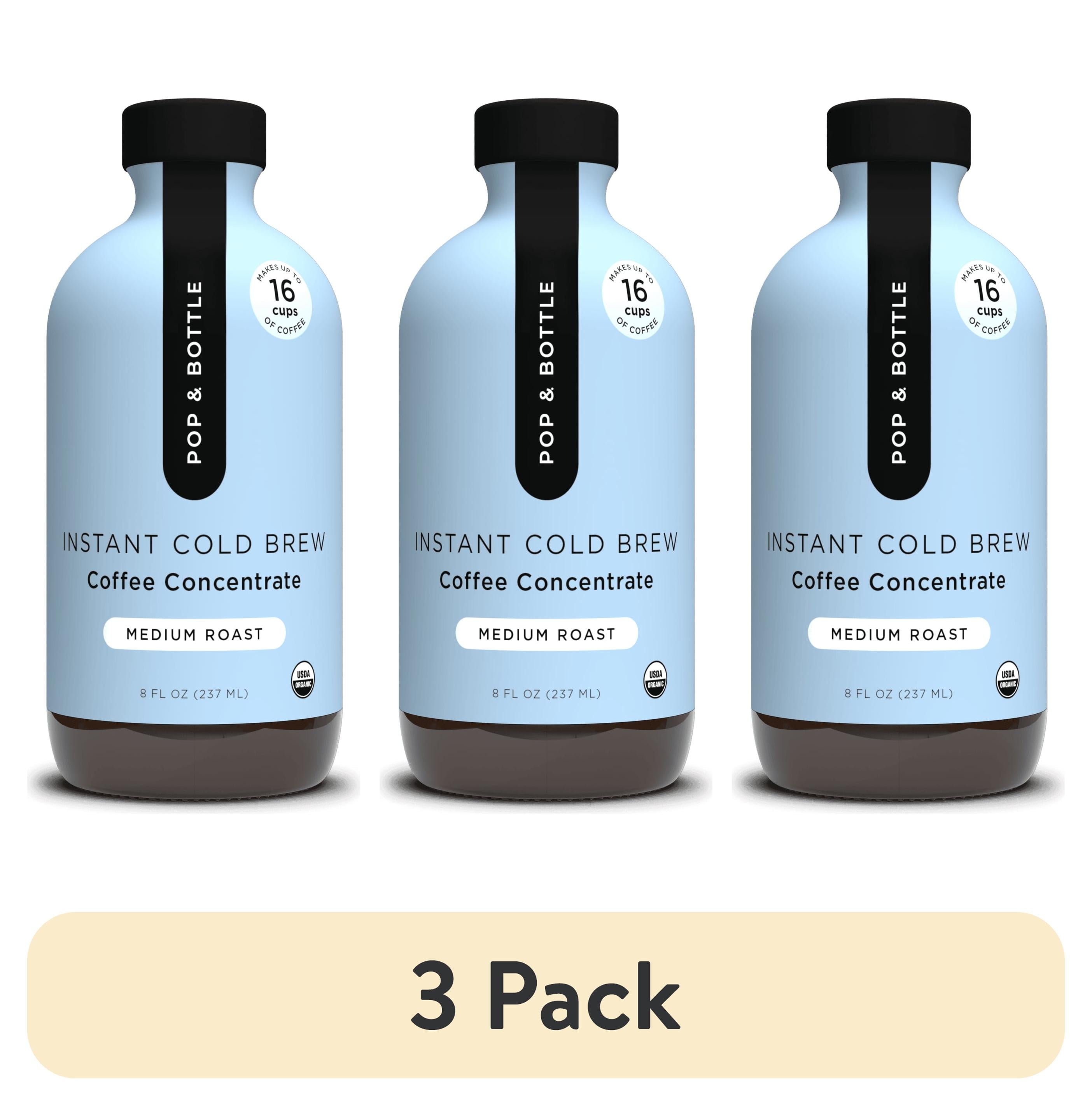 (3 pack) Pop & Bottle Instant Cold Brew Coffee Concentrate, Medium ...