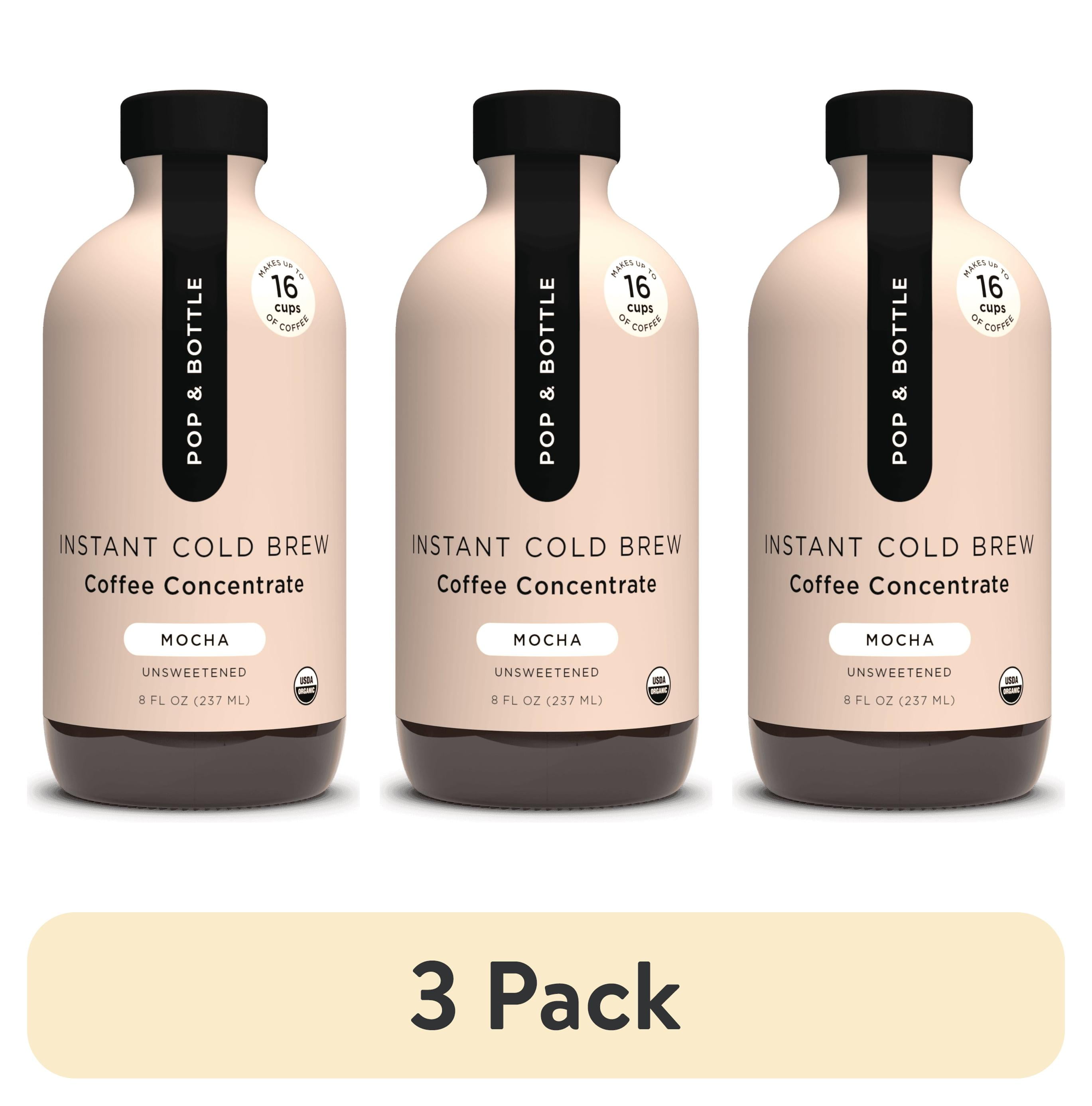 (3 pack) Pop & Bottle Instant Cold Brew Coffee Concentrate, Mocha ...