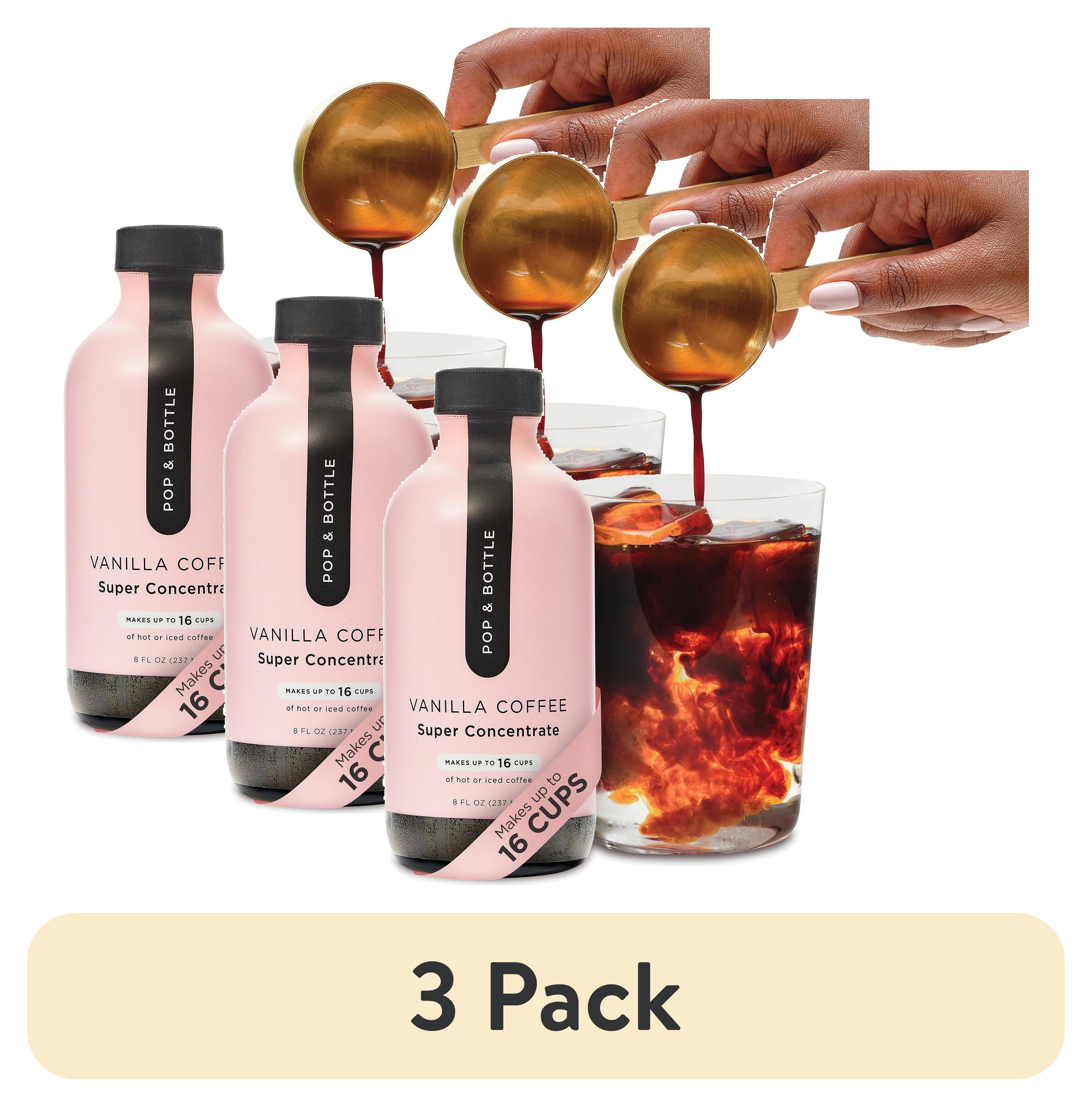 (3 pack) Pop & Bottle Instant Cold Brew Coffee Concentrate, Vanilla ...