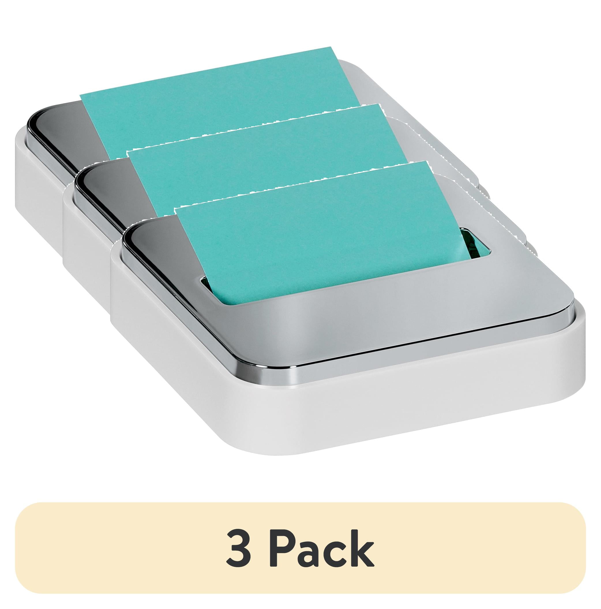 (3 pack) Post-it Note Dispenser for 3 in x 3 in Notes, White Base with ...