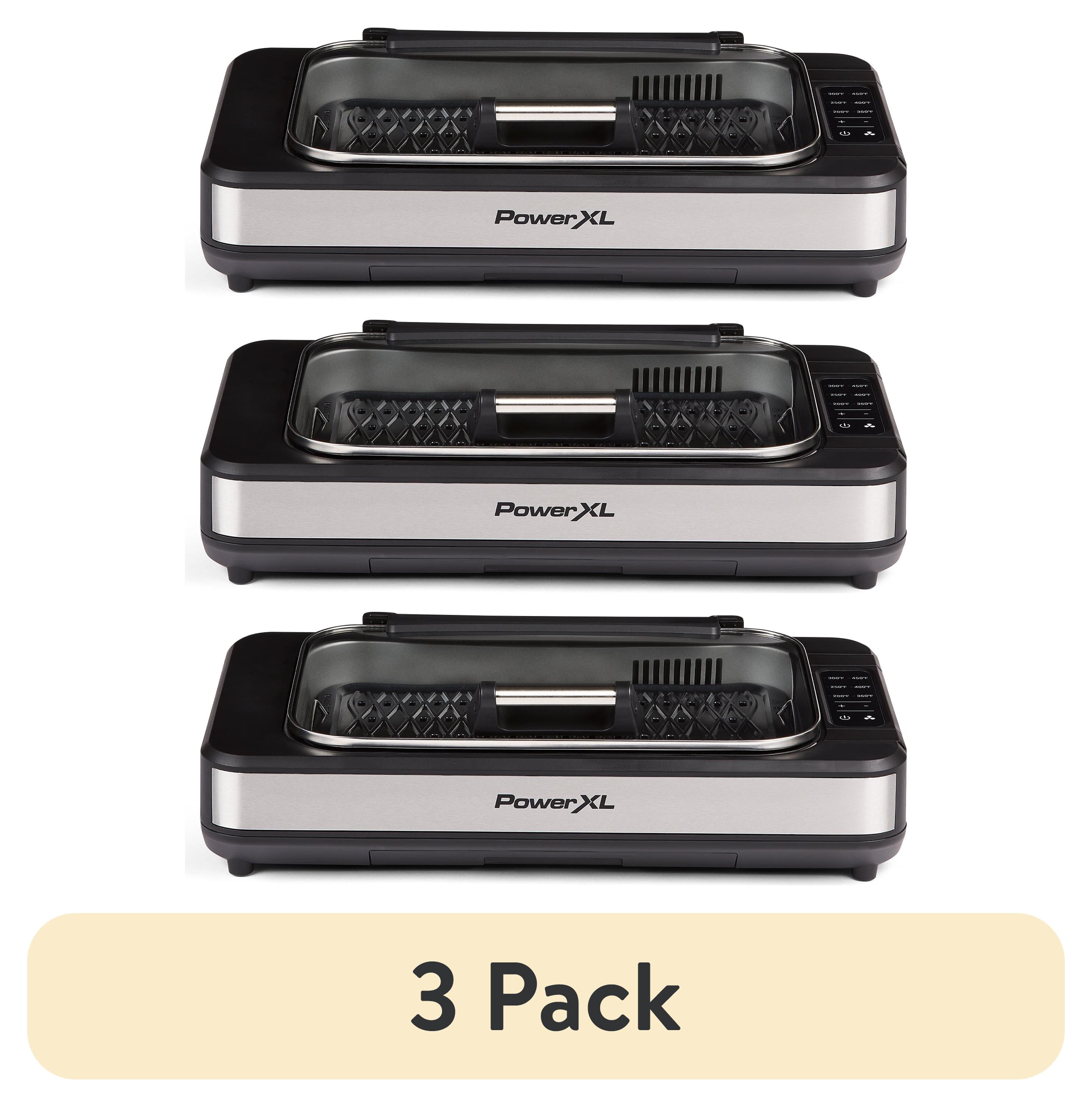 (3 pack) Power XL Smokeless Grill Elite Plus Indoor Electric Grill with ...