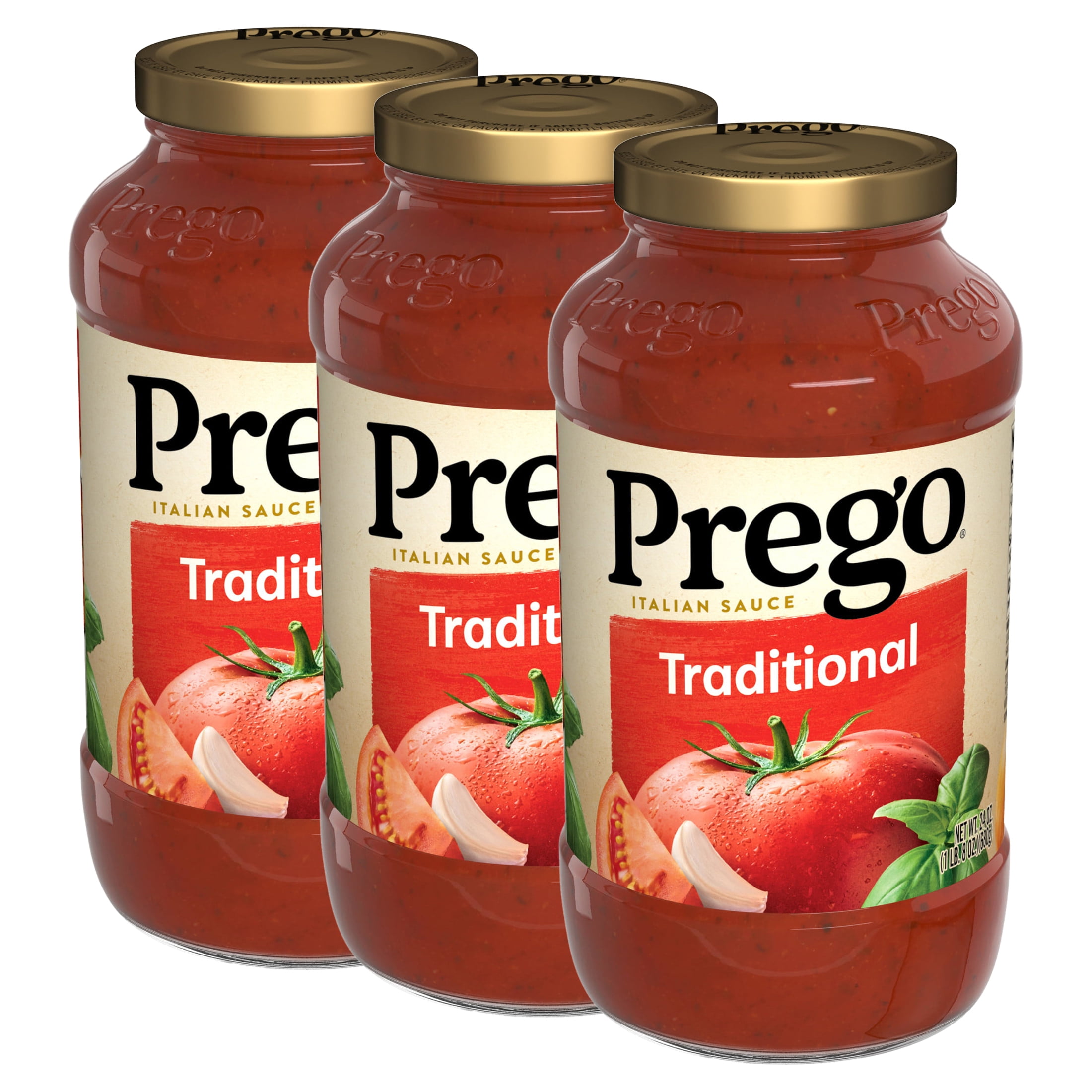 (3 pack) Prego Traditional Pasta Sauce, 24 oz Jar - Walmart.com