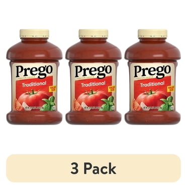 Prego Traditional Spaghetti Sauce with Onion & Garlic, 45 oz Jar (Pack ...
