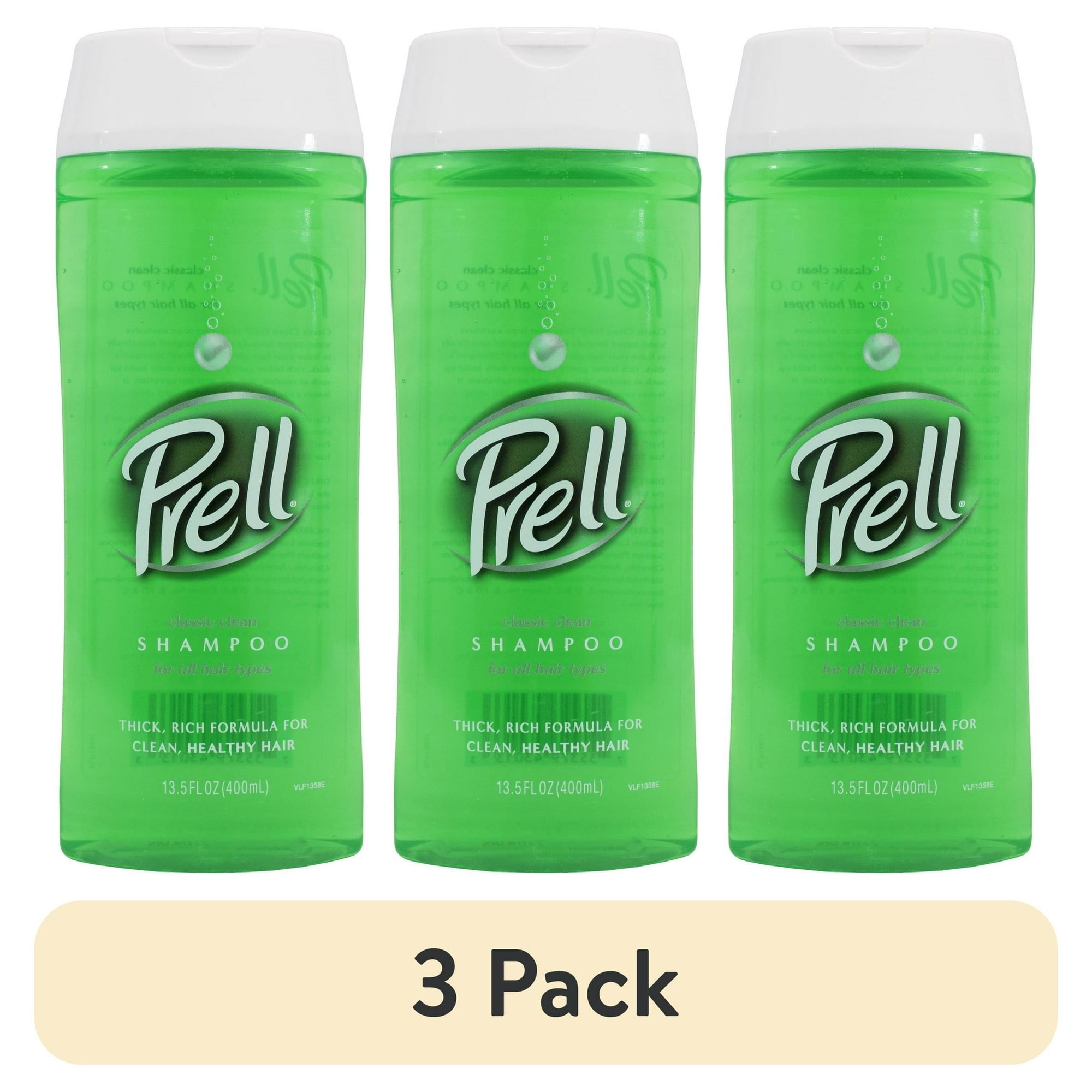 (3 pack) Prell® Classic Clean Shampoo, 13.5 fl oz, Clarifying, All Hair ...