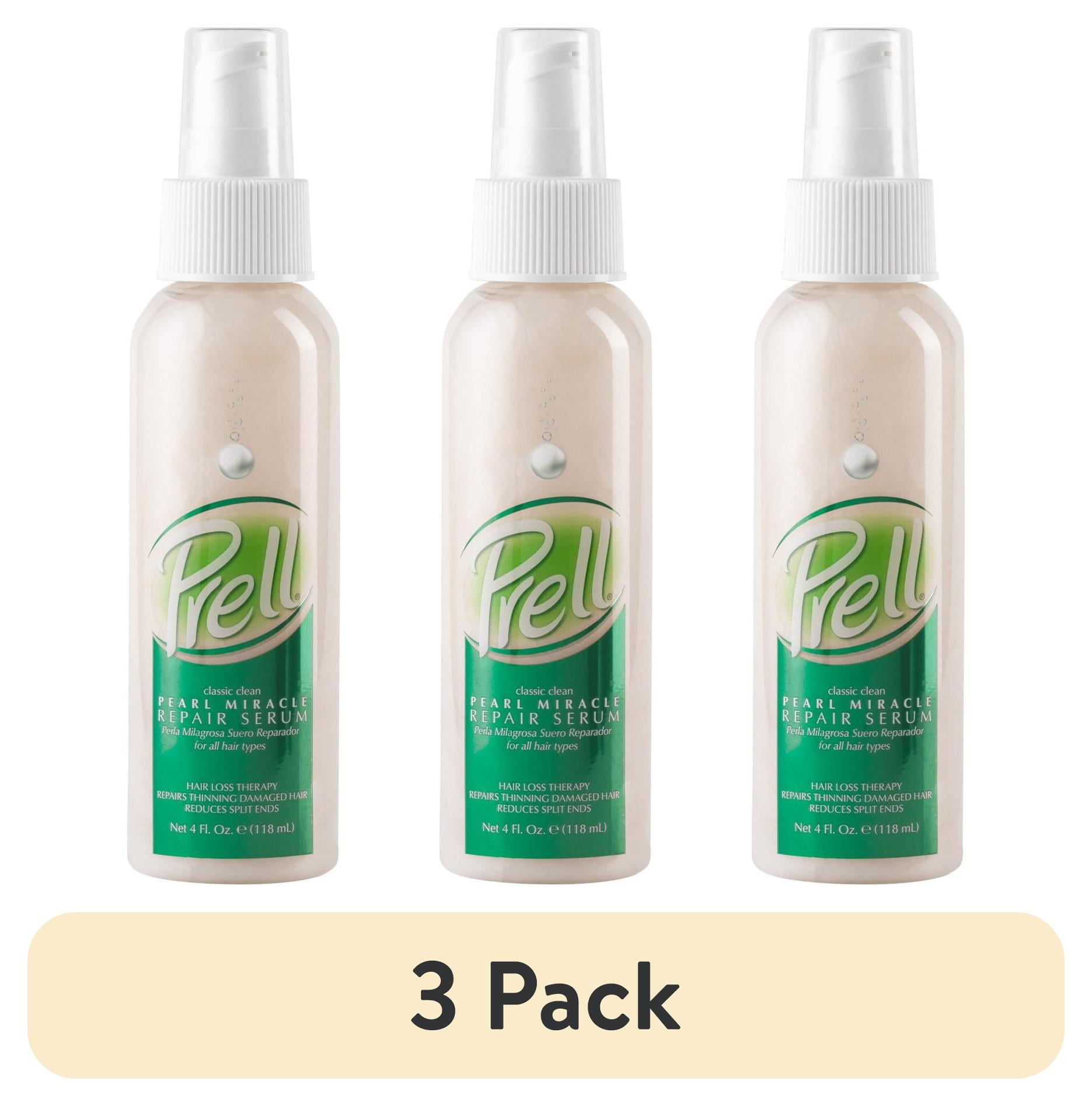(3 pack) Prell Pearl Miracle Repair Serum for All Hair Types, Hair Loss ...