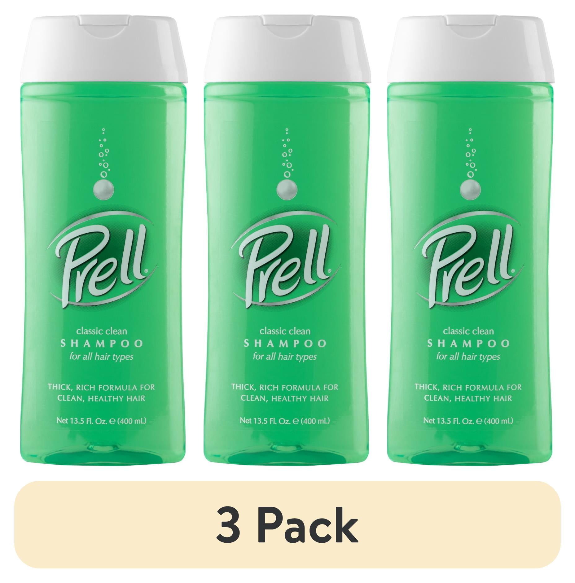 (3 pack) Prell Classic Clean Shampoo for All Hair Types, 13.5 fl oz ...