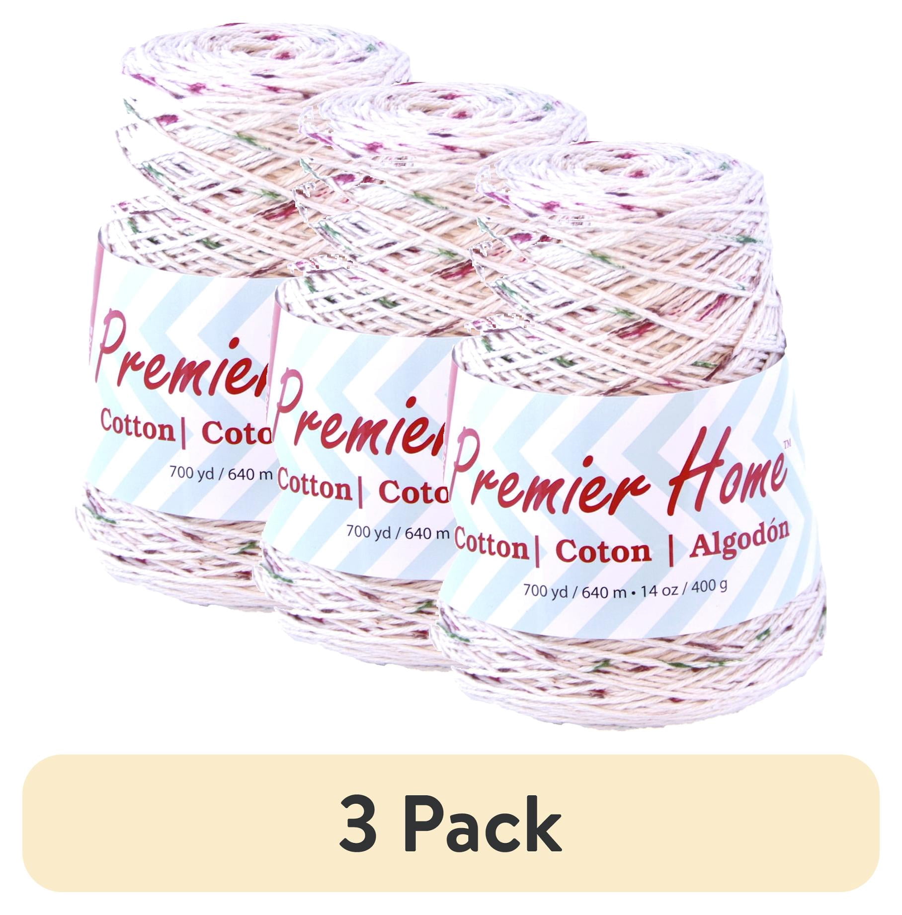 (3 pack) Premier Home Cotton Multi Cone Yarn, Ideal Knitting and ...
