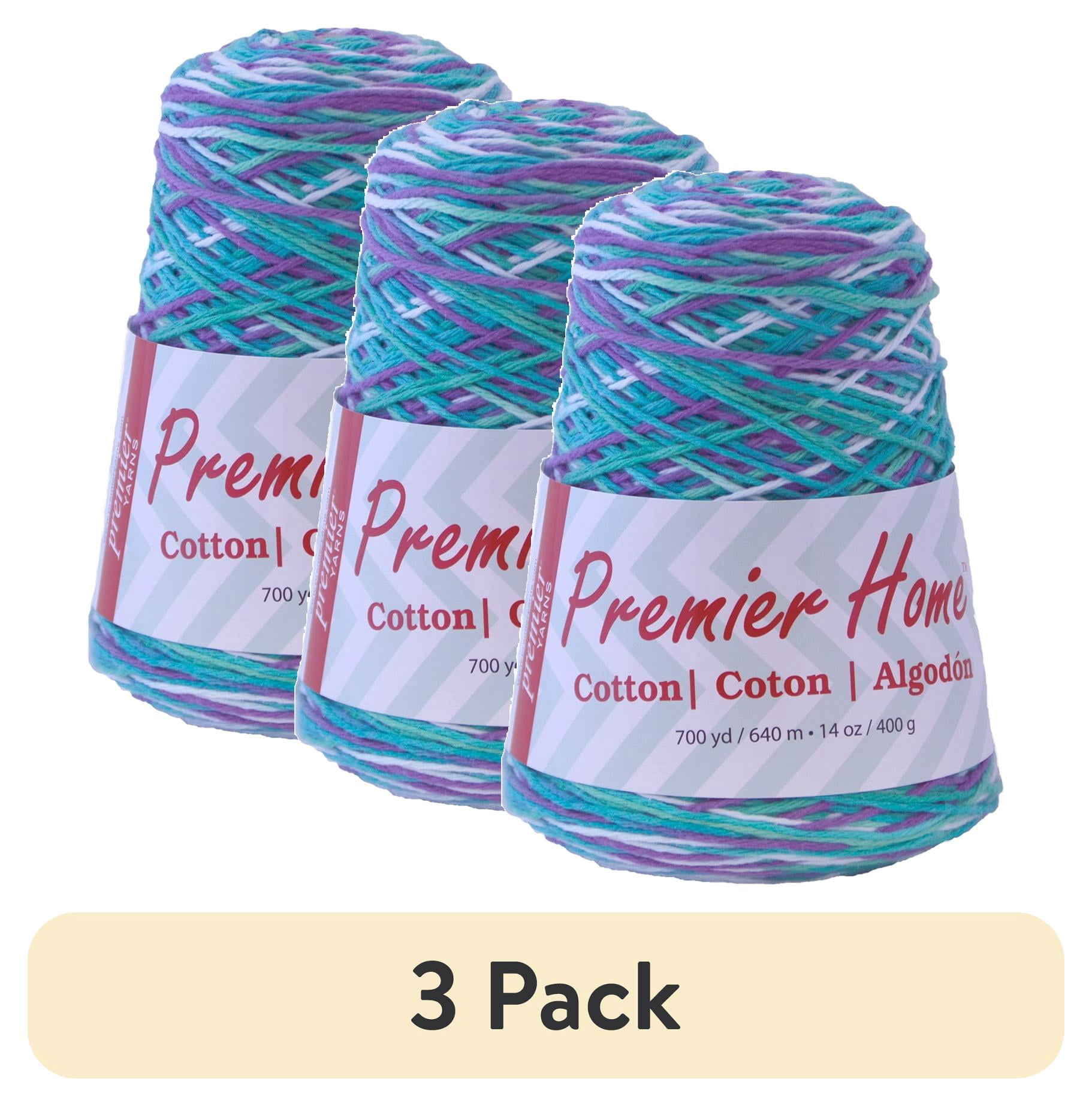 (3 pack) Premier Yarns Home Cotton Cone Yarn, Ideal Knitting and ...