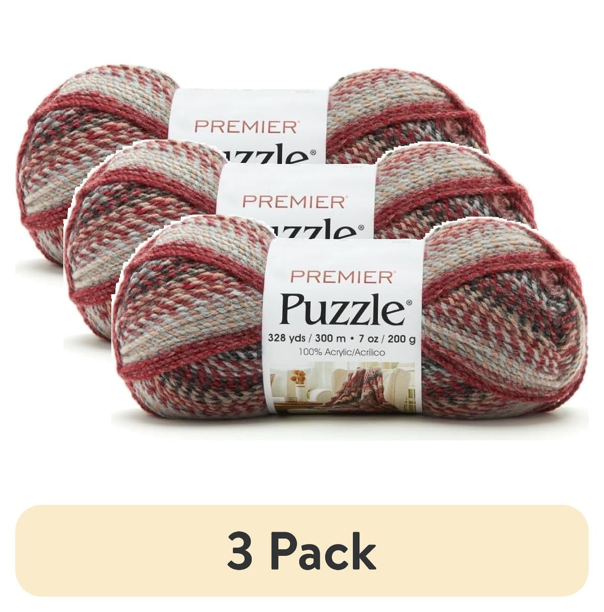 (3 pack) Premier Yarns Puzzle Yarn, Made of Acrylic, Ideal Knitting and ...