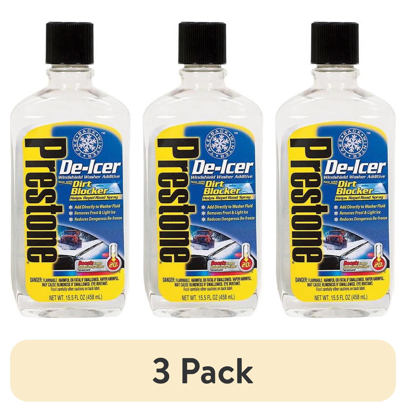 (3 pack) Prestone Washer Fluid Booster De-Icer Windshield Washer Fluid, 15.5 oz - Walmart.com