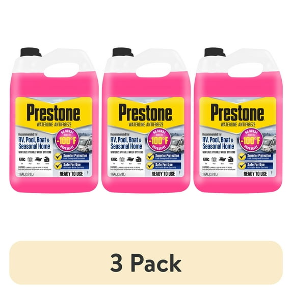 (3 pack) Prestone Waterline/RV Antifreeze, -100° No Burst - Potable ...