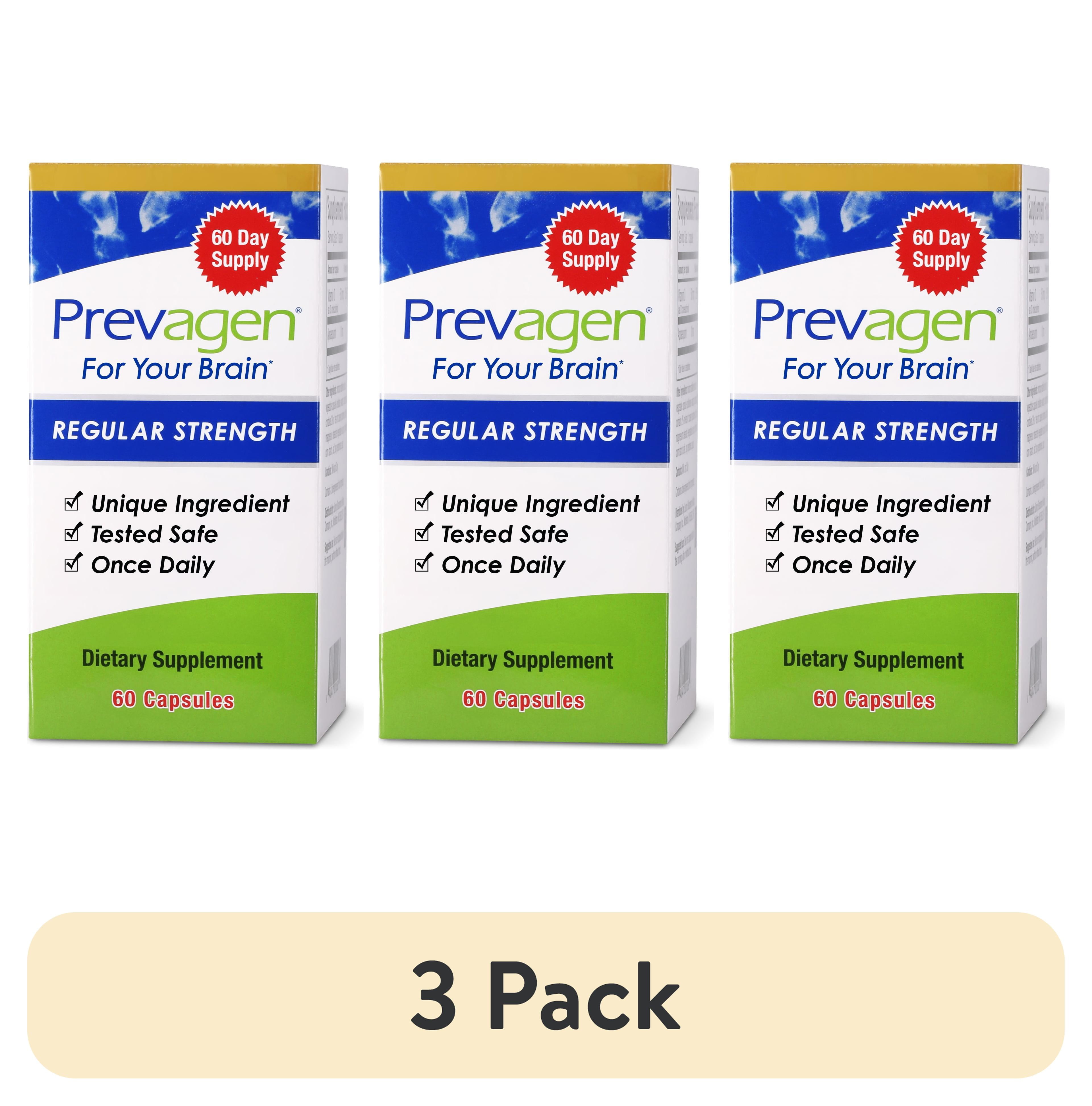 (3 pack) Prevagen Regular Strength Capsules, 60 Ct - Walmart.com