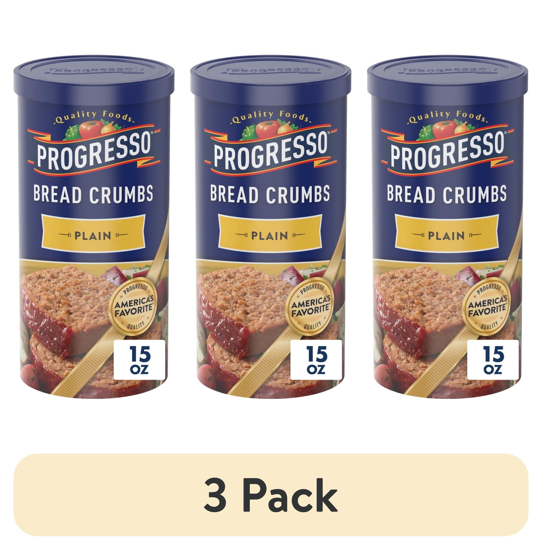 (3 pack) Progresso, Bread Crumbs, Plain, Cooking Ingredient, Canister, 15 oz - Walmart.com