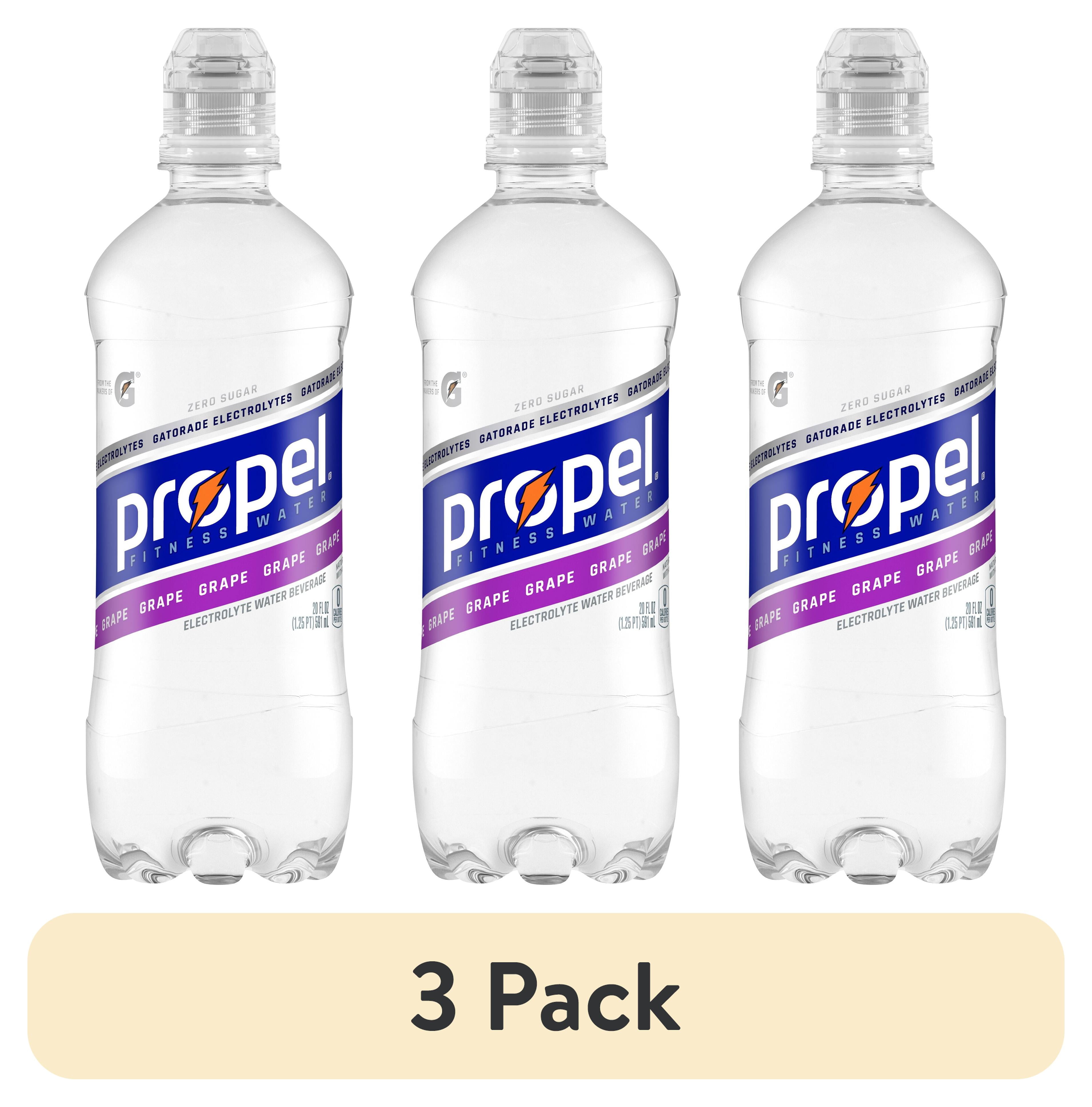 (3 pack) Propel Zero Grape Electrolyte Fitness Water, 20 fl oz, Bottle ...