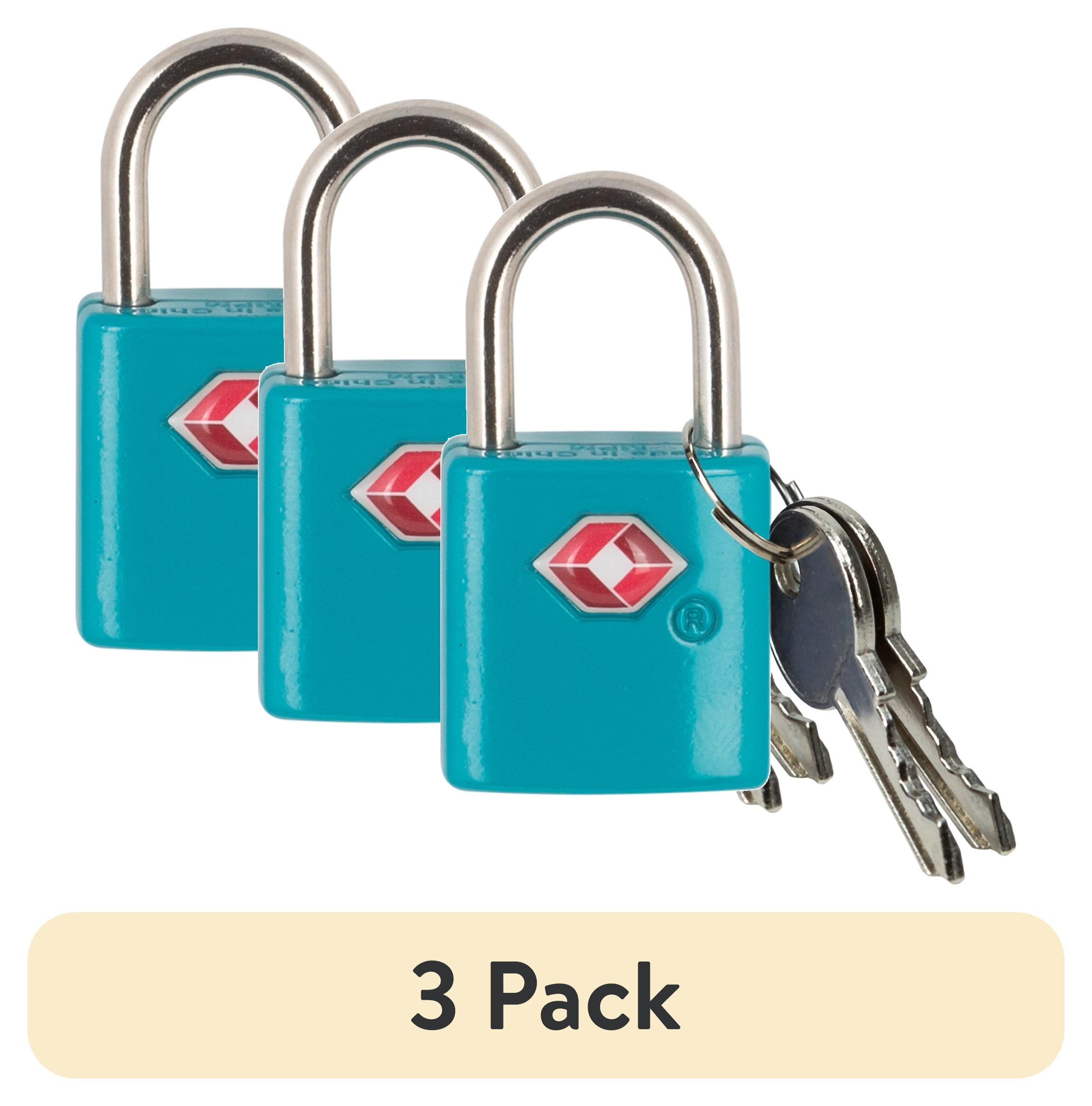 (3 pack) Protege Key Luggage Locks Blue Atoll Set of 2 - Walmart.com