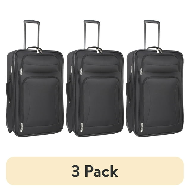 (3 pack) Protege Regency 28-inch Polyester Softside Checked Upright ...