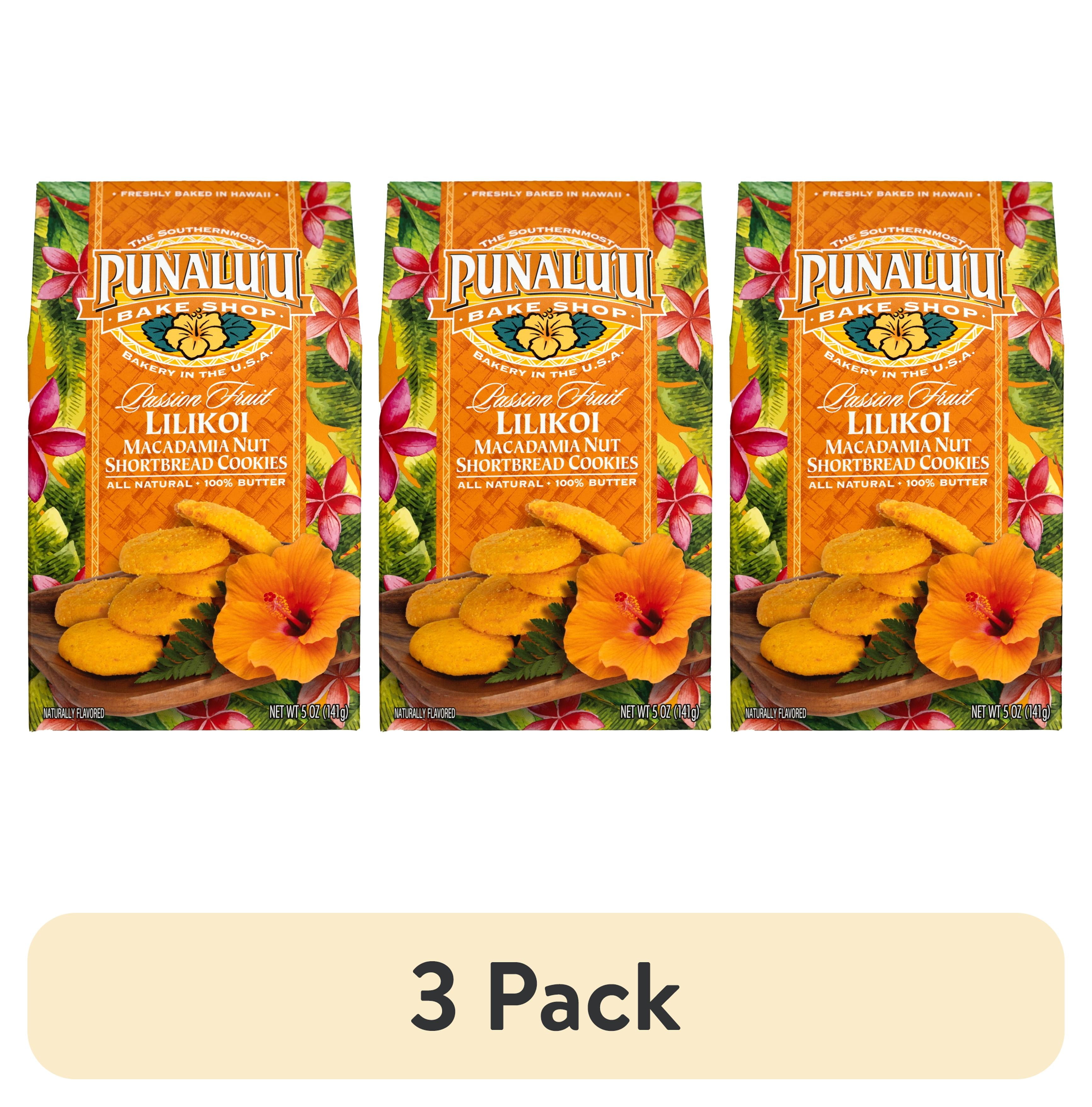 (3 pack) Punalu'u Bake Shop Passion Fruit Macadamia Nut Shortbread ...