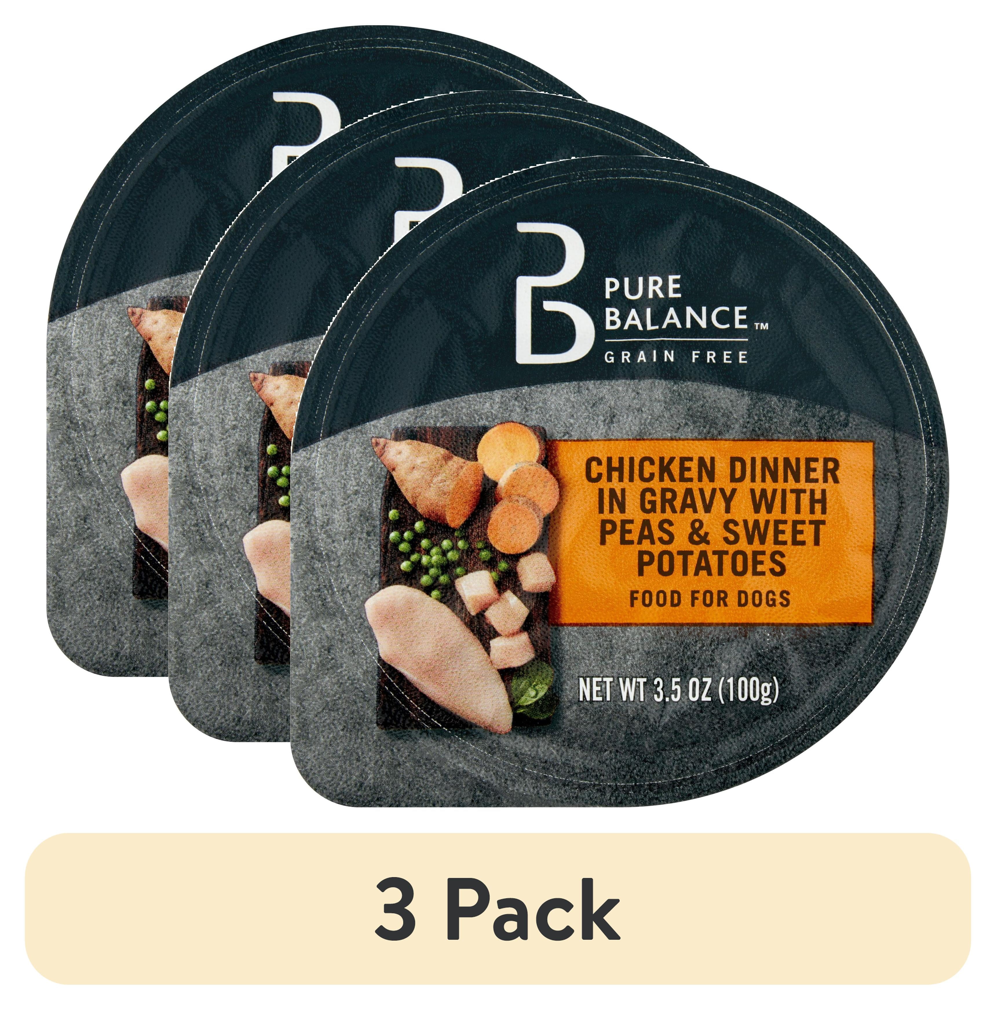 (3 pack) Pure Balance Grain Free Chicken Dinner in Gravy with Peas and ...
