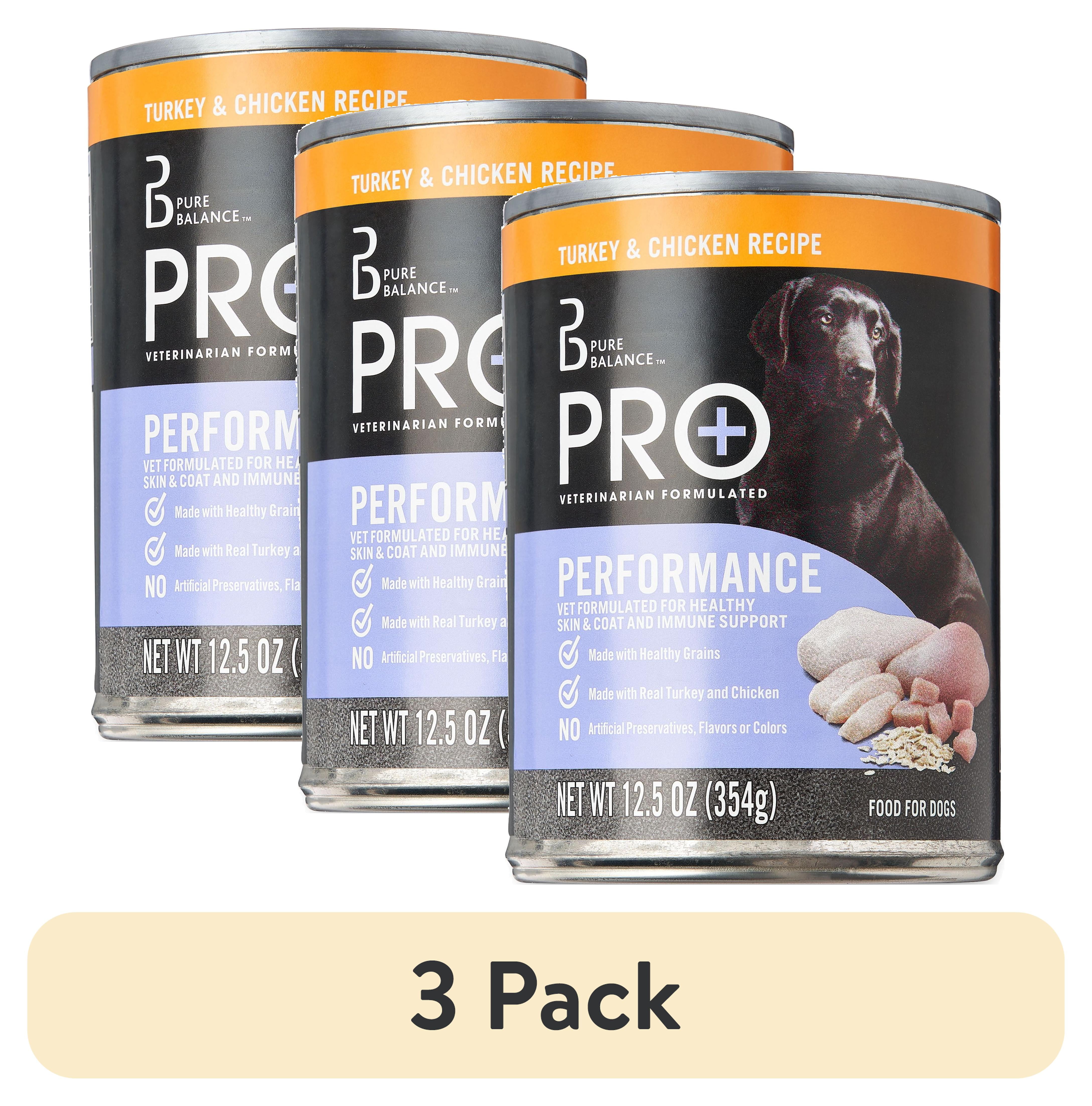 (3 pack) Pure Balance Pro+ Turkey & Chicken Recipe Wet Dog Food for ...