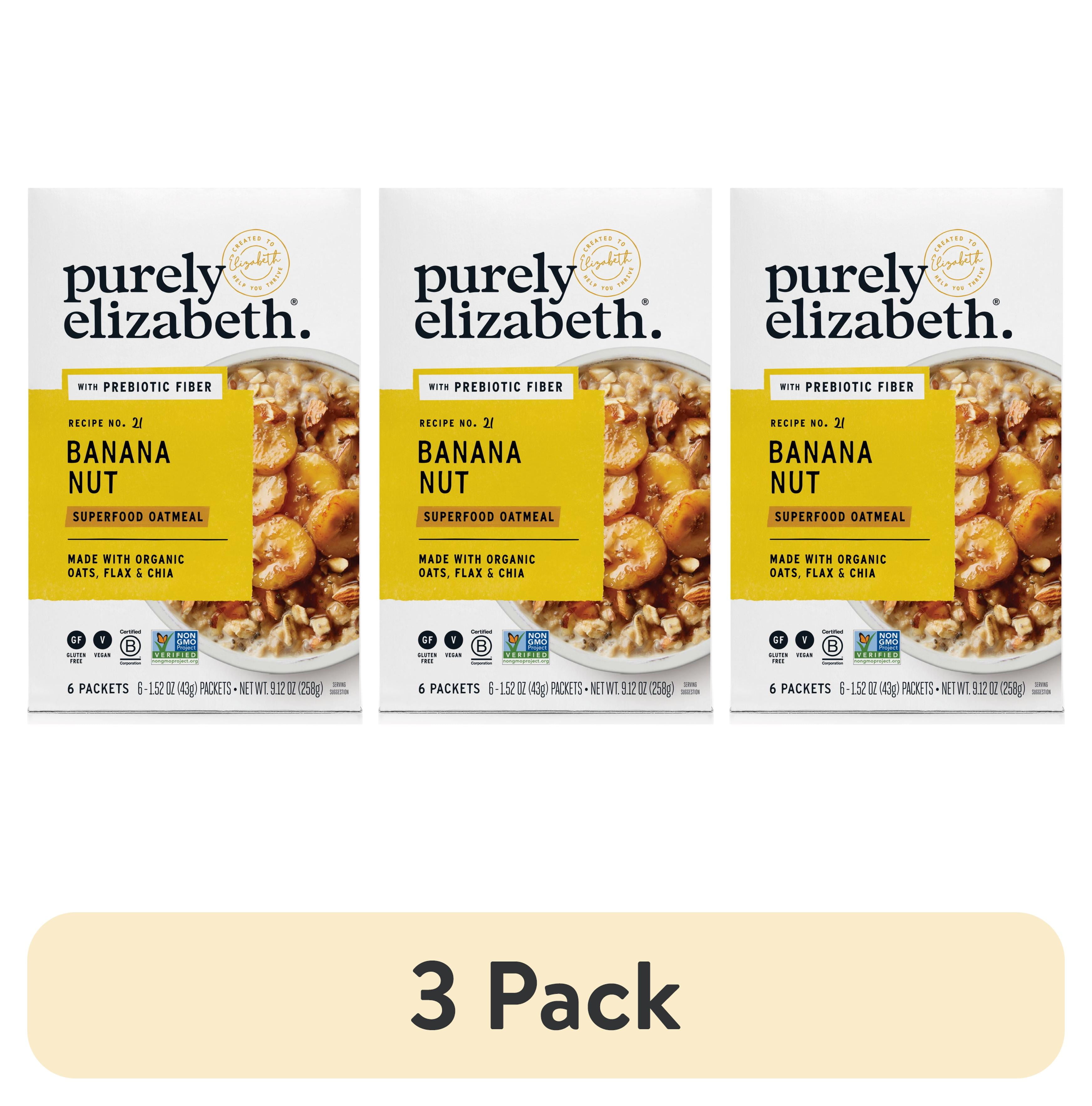 (3 pack) Purely Elizabeth Superfood Oatmeal, Banana Nut, Gluten-Free, 1 ...