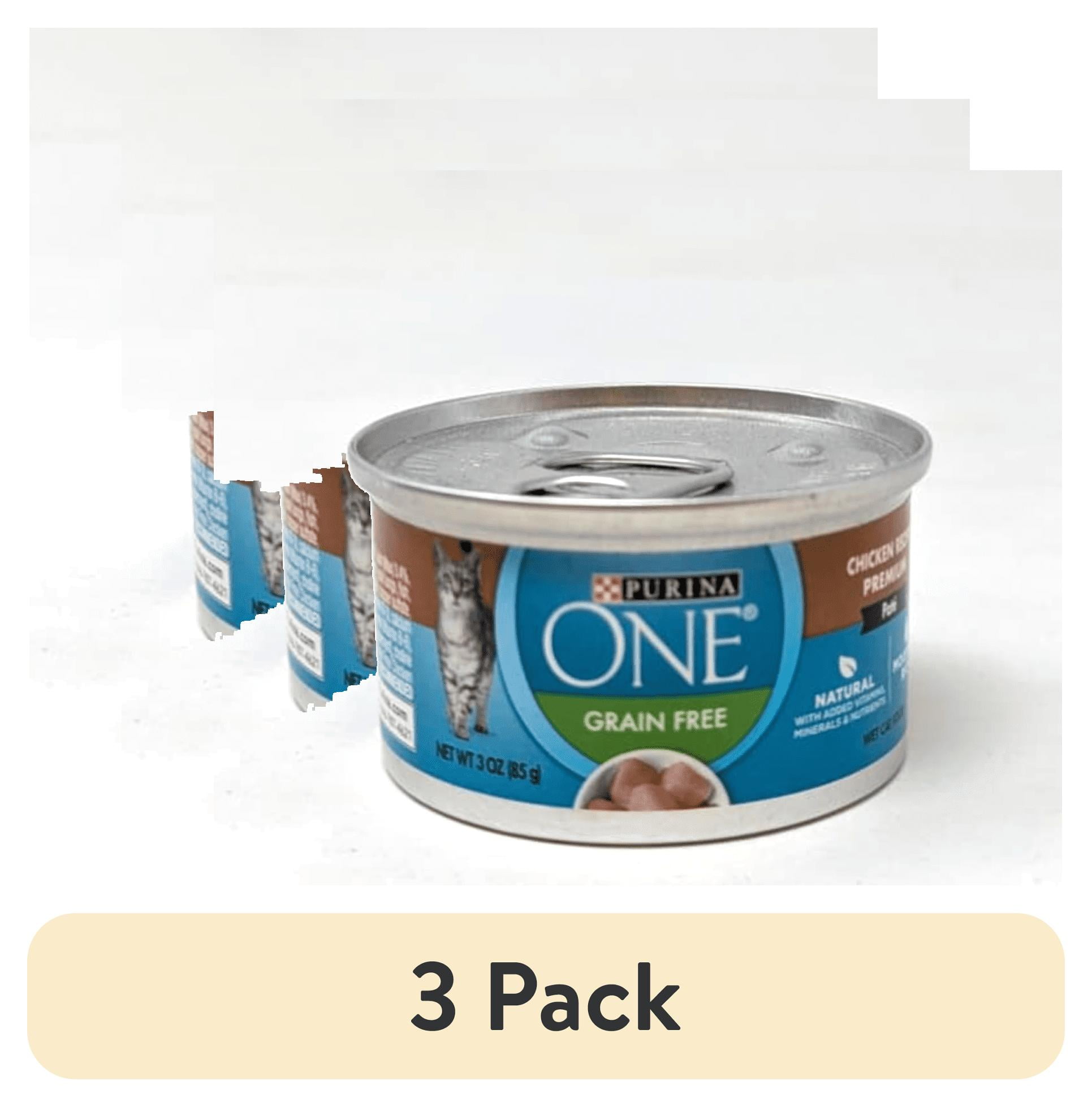 (3 pack) Puriina ONE Pate, Natural Grain Free, Soft Chicken, Wet Cat ...