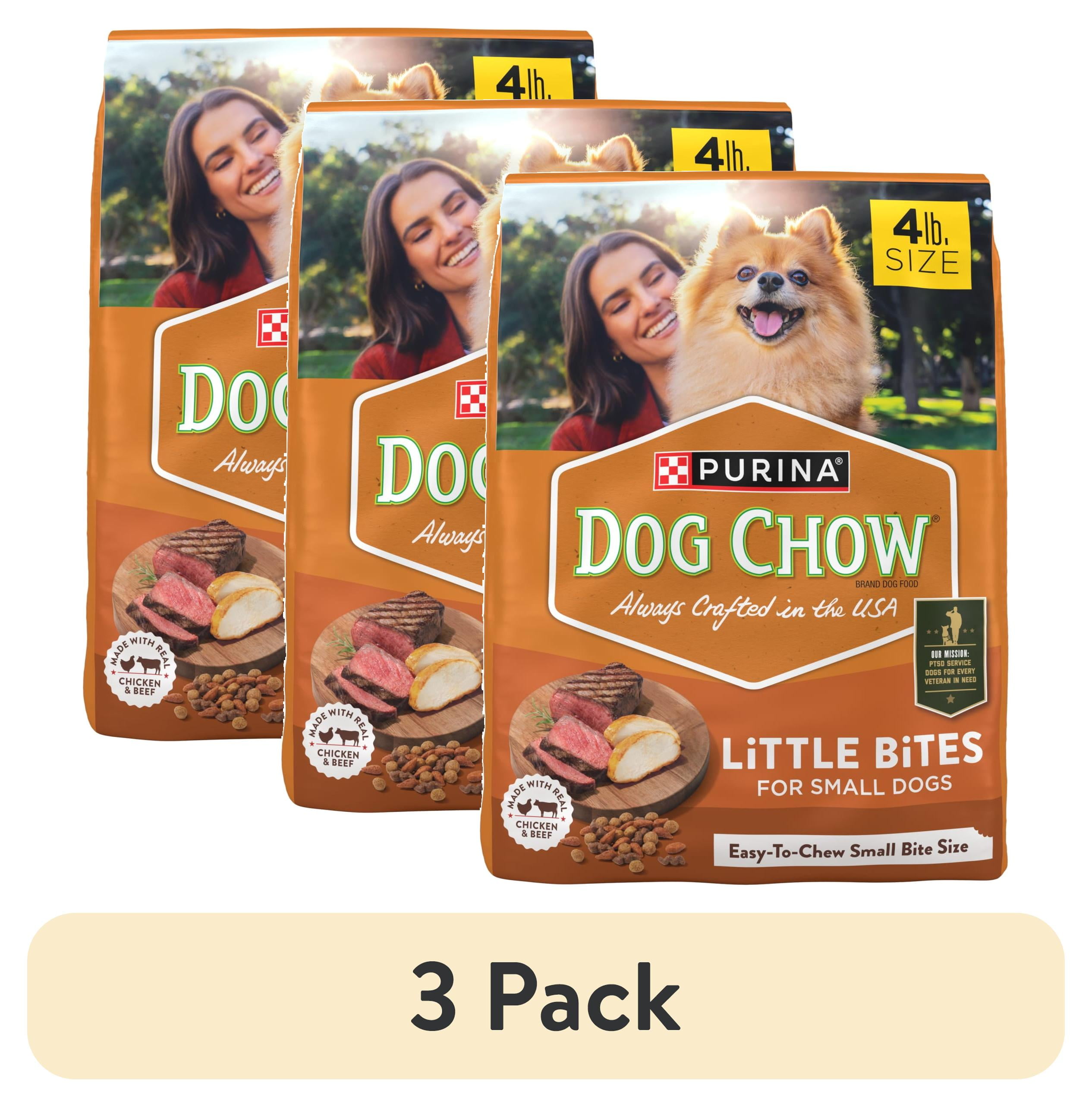 (3 pack) Purina Dog Chow Little Bites With Real Chicken And Beef Dry ...