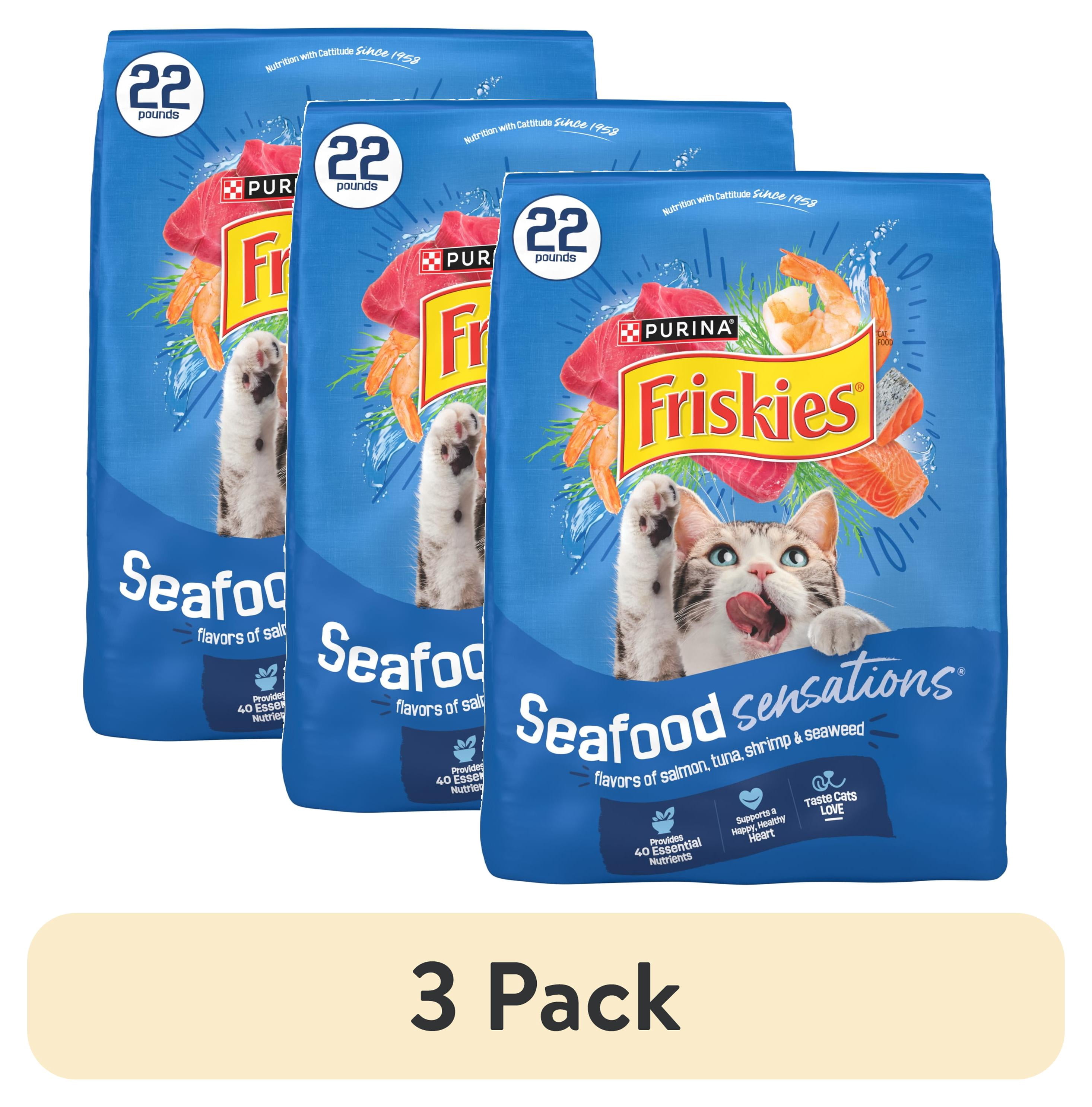 (3 pack) Purina Friskies Seafood Sensations Dry Cat Food Flavors of ...