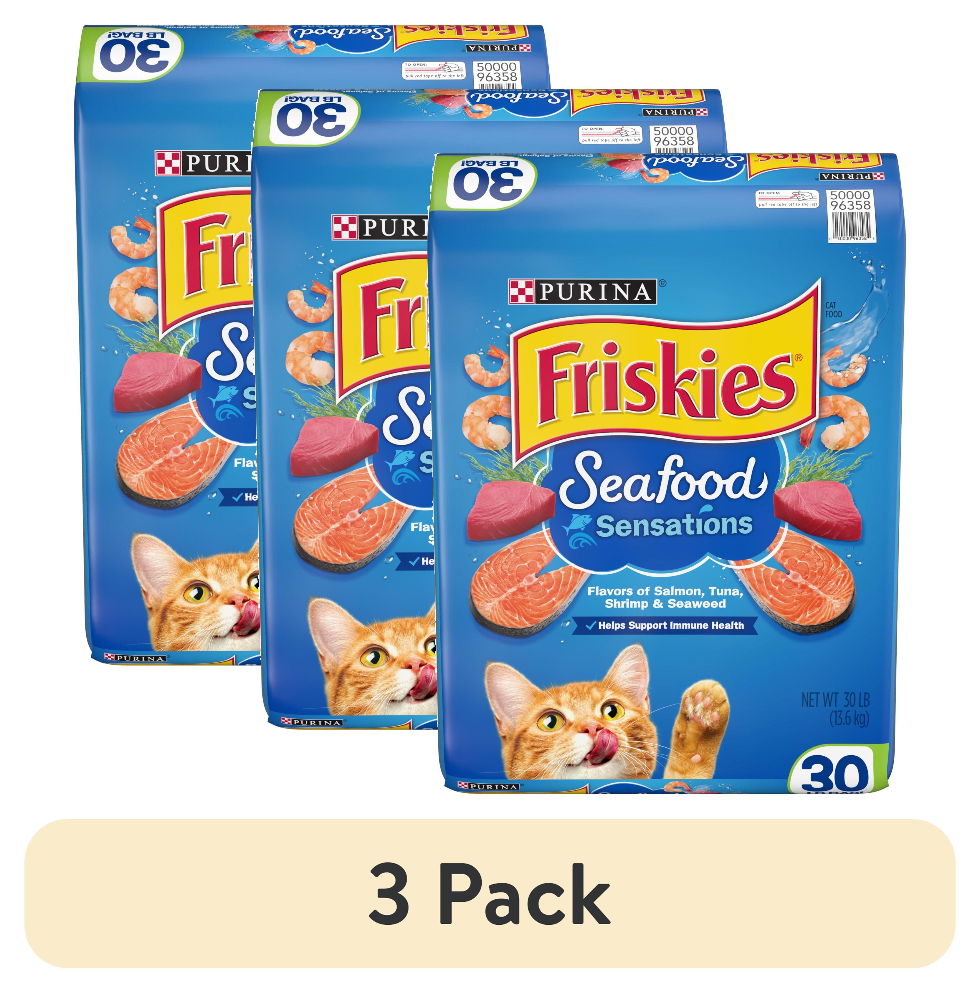 (3 pack) Purina Friskies Dry Cat Food Seafood Sensations With Salmon ...