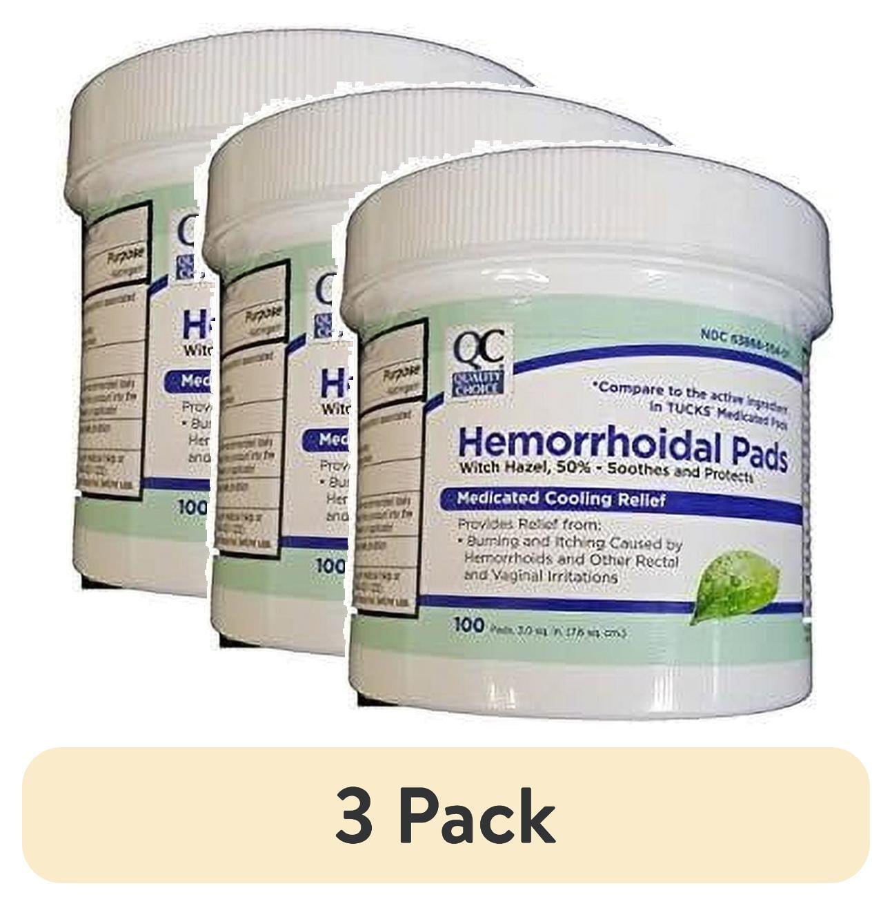 (3 pack) QC HEMORRHOIDAL PADS (TUCKS) 100EA - Walmart.com