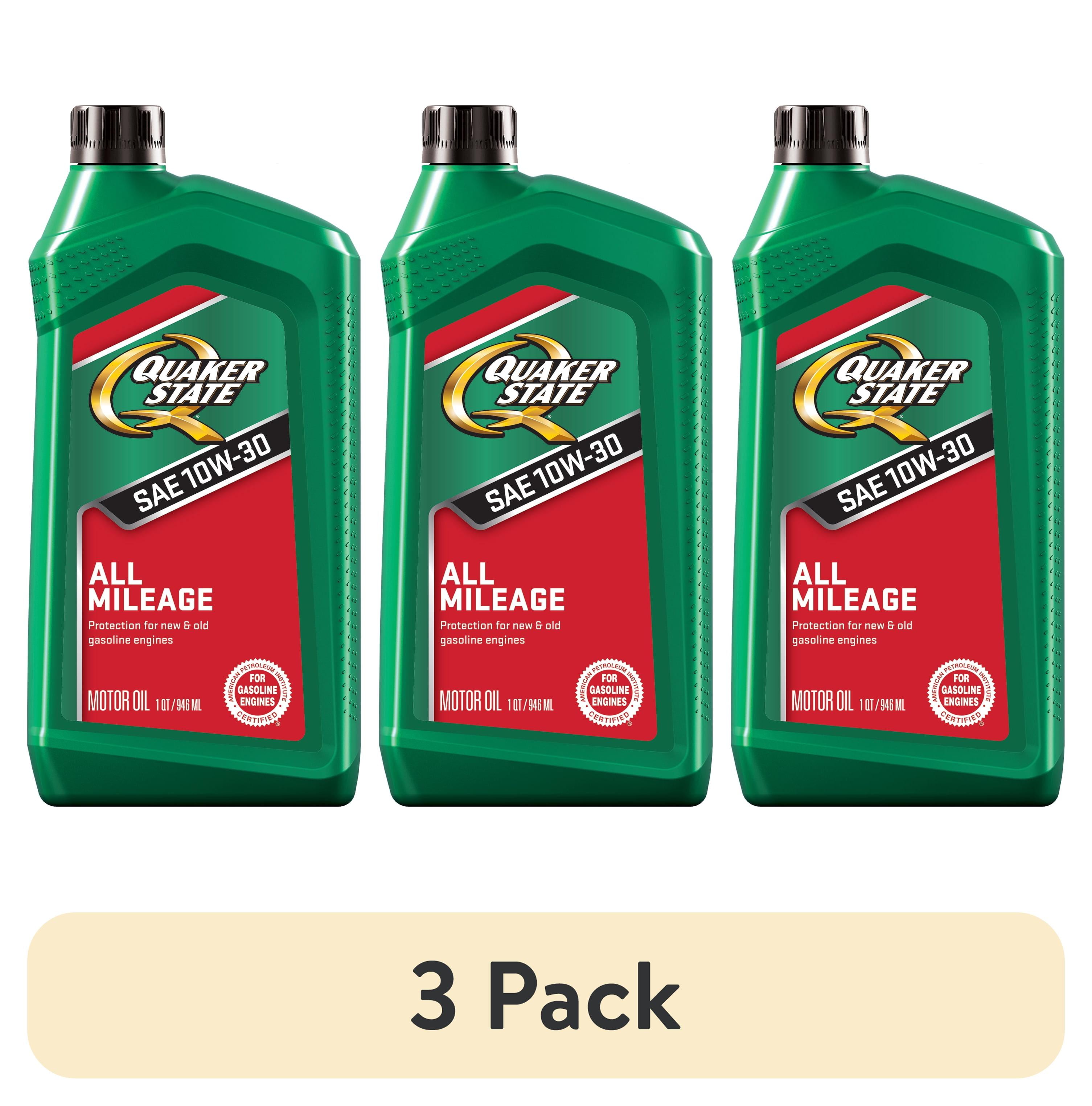 (3 pack) Quaker State All Mileage 10W-30 Motor Oil, 1 Quart - Walmart.com