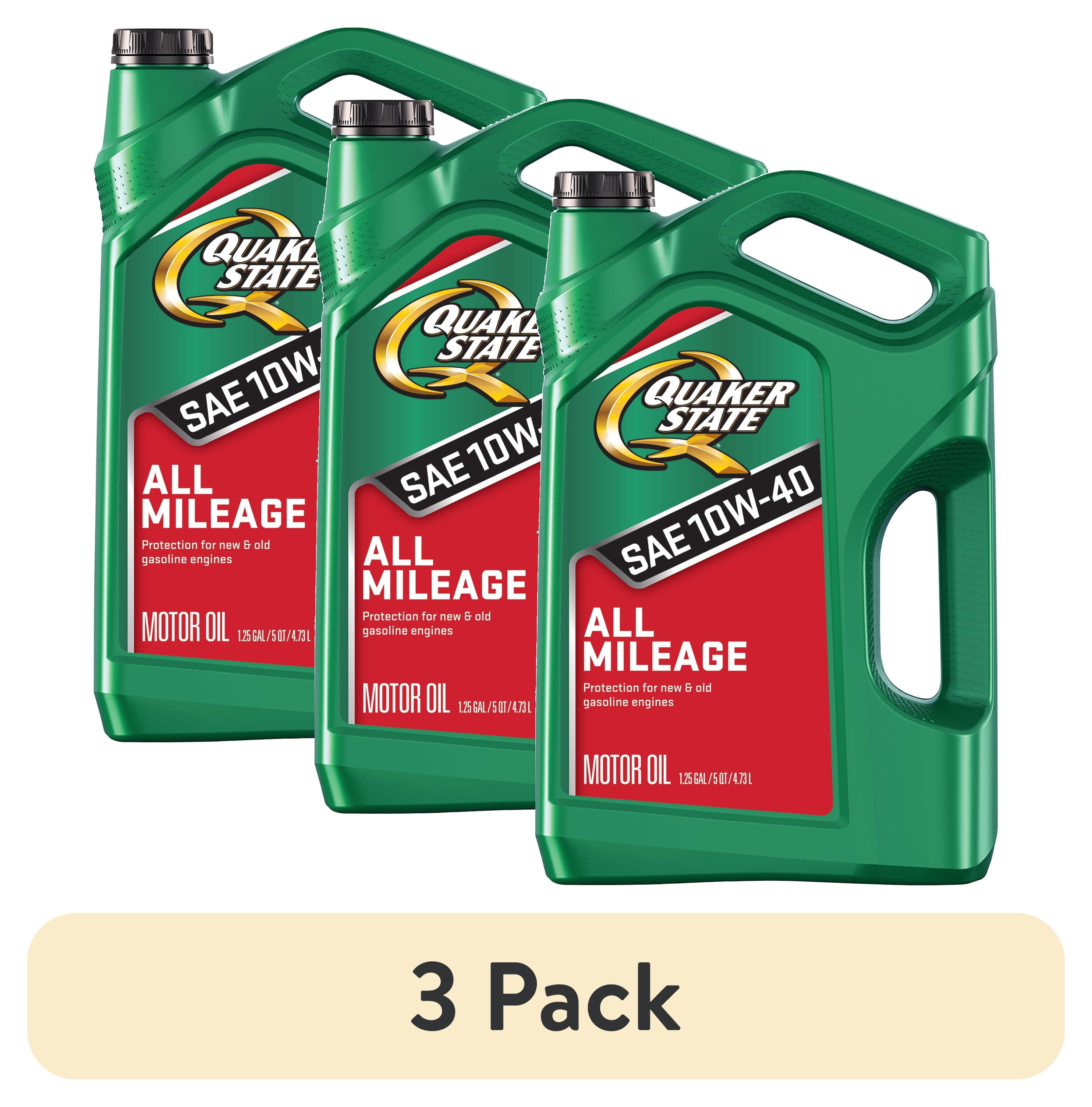 (3 pack) Quaker State All Mileage 10W-40 Motor Oil, 5 Quart - Walmart.com