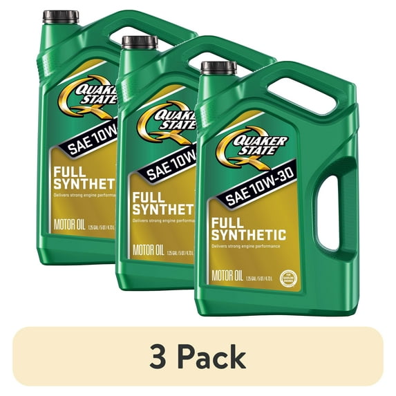 (3 pack) Quaker State Full Synthetic 10W-30 Motor Oil, 5 Quart ...