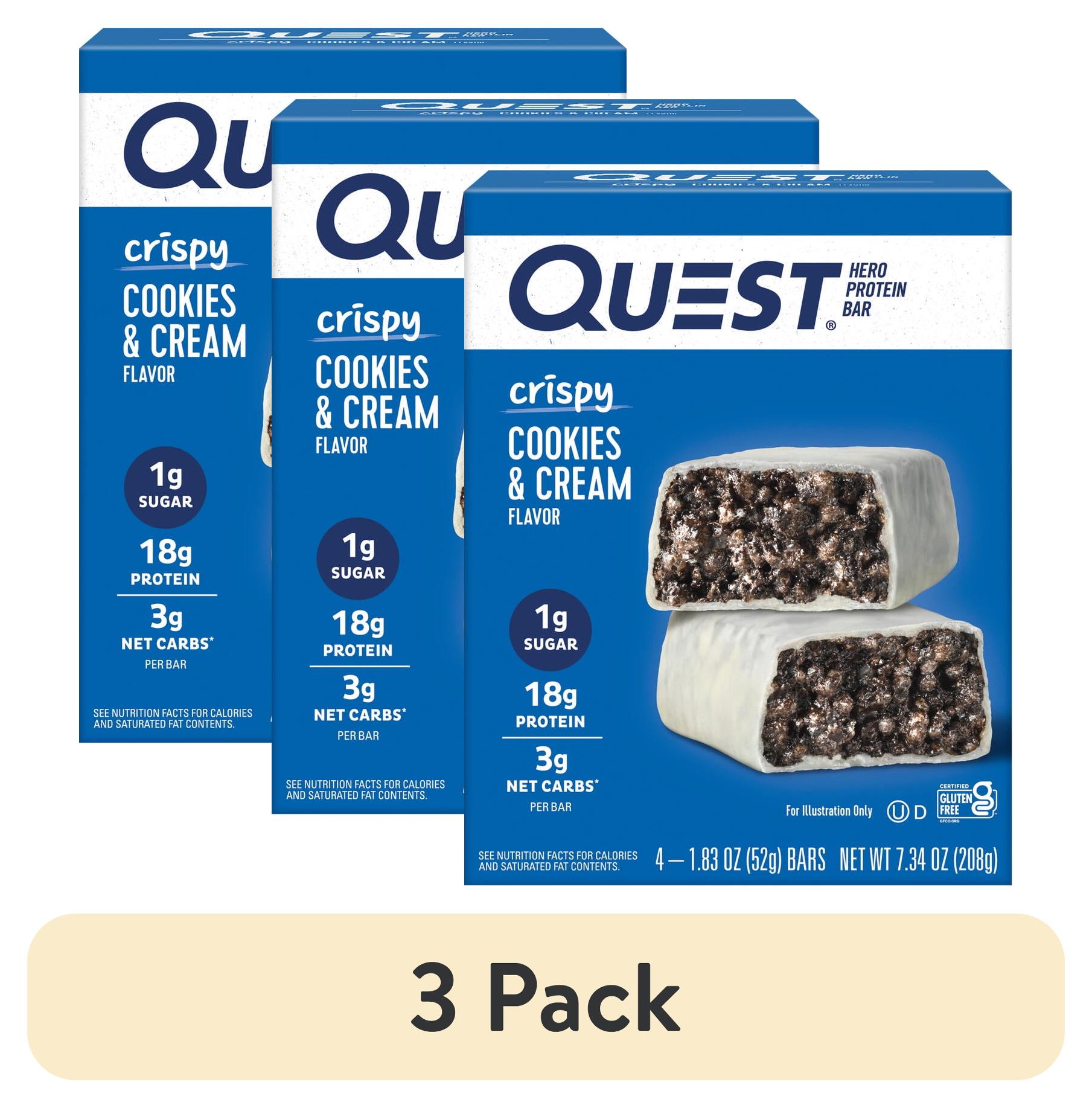 (3 pack) Quest Nutrition, Crispy Hero Protein Bars, Low Carb, Gluten ...