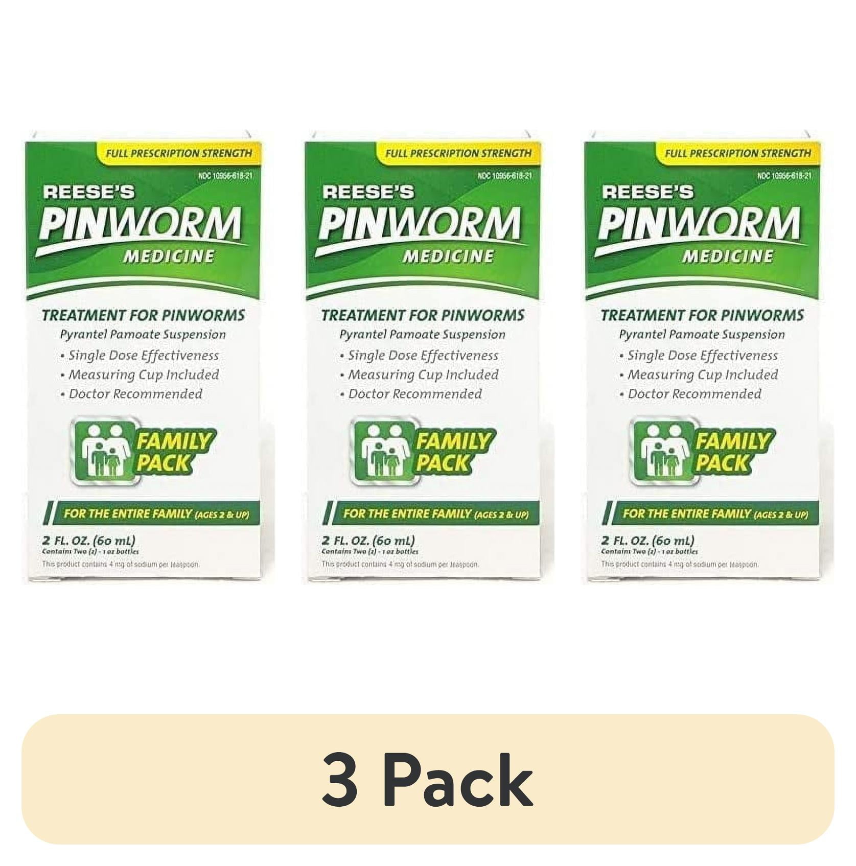 (3 pack) REESE'S PINWORM Medicine Liquid for Entire Family, Full ...