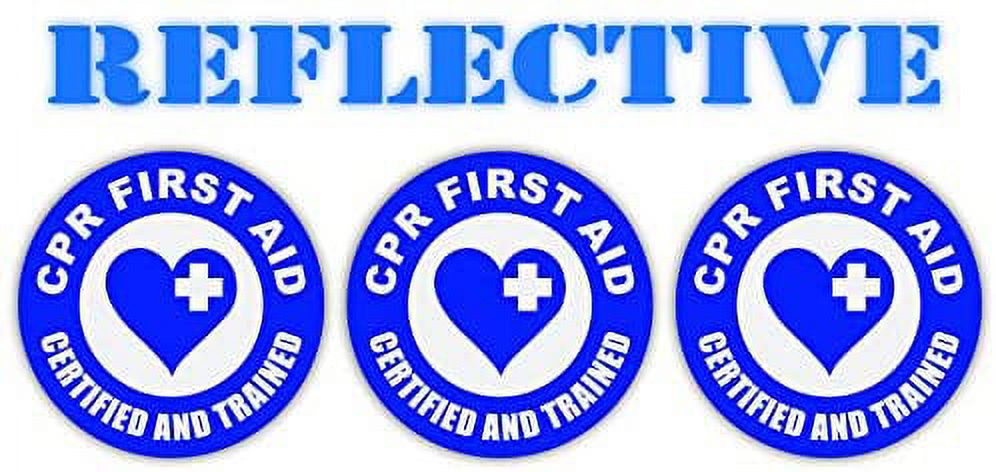 (3 pack) - REFLECTIVE CPR First Aid Certified and Trained Hard Hat ...