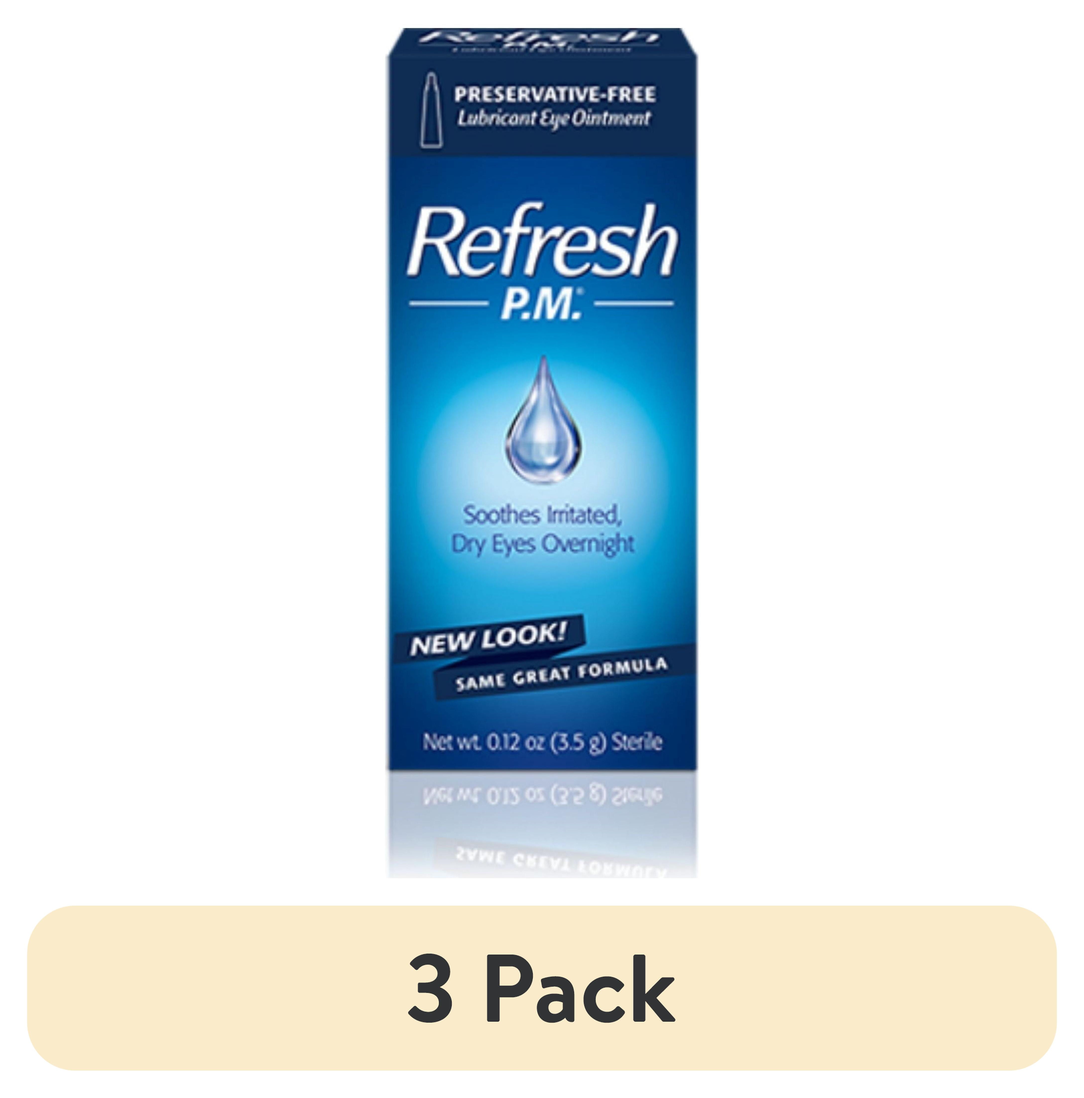 (3 pack) REFRESH PM Lubricant Eye Ointment 3.50 g - Walmart.com