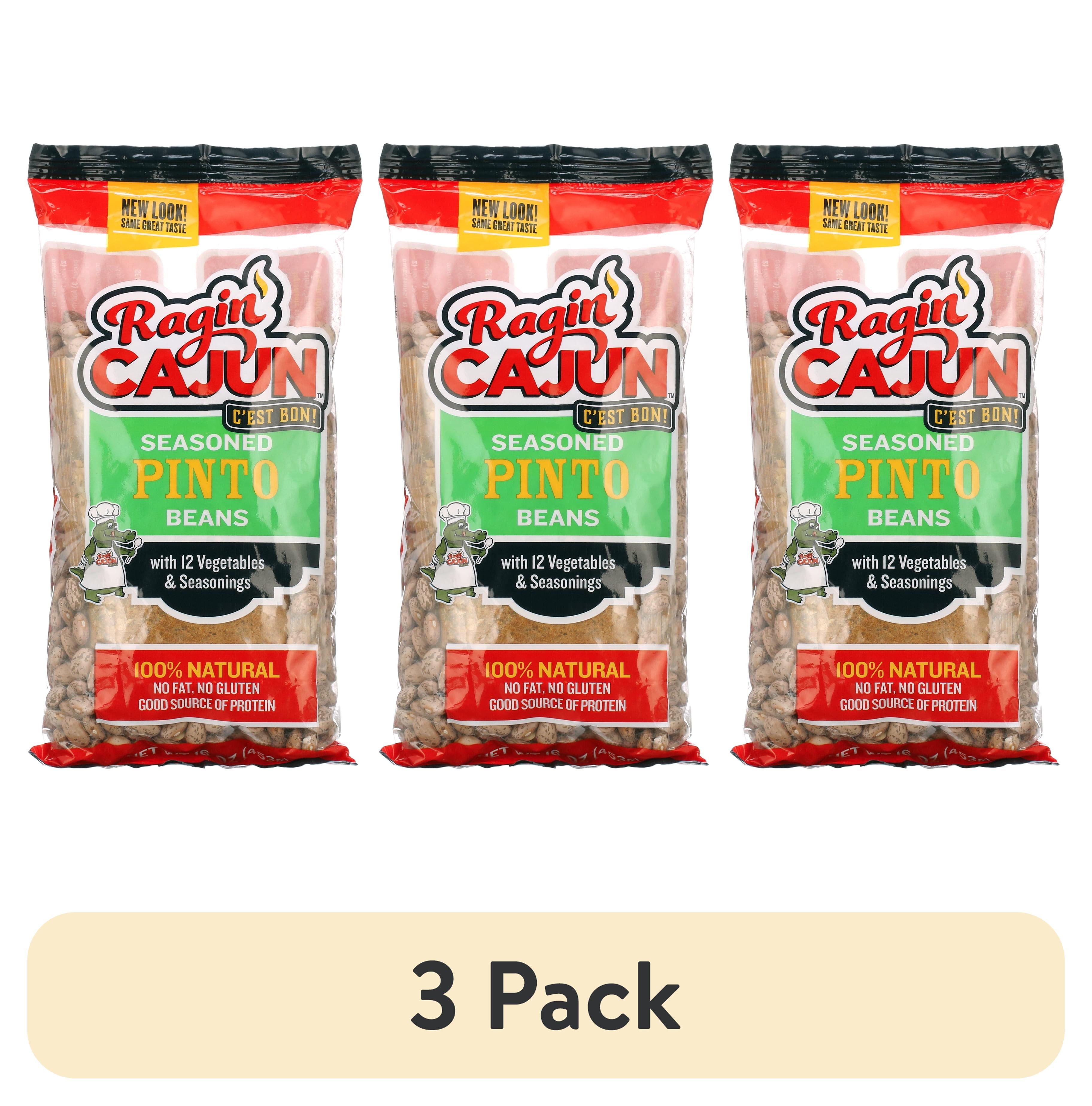 (3 pack) Ragin Cajun Seasoned Pinto Beans 16 oz - Walmart.com