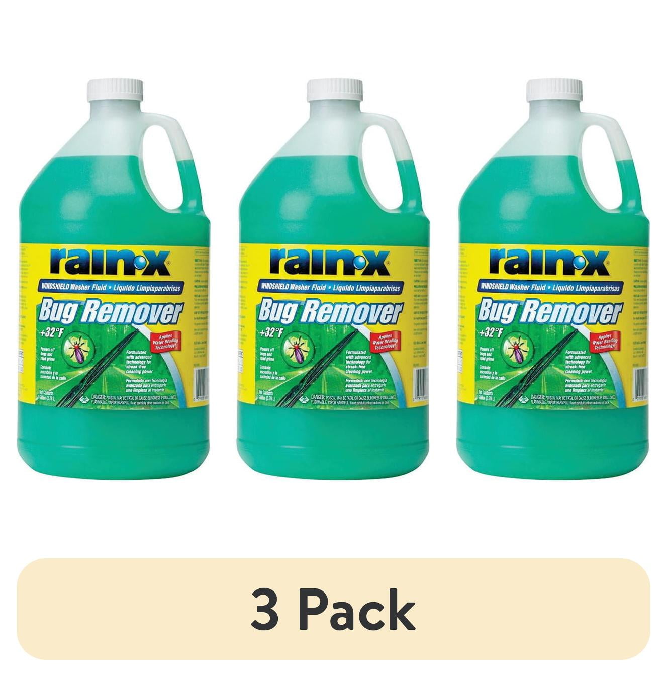 (3 pack) Rain-X Bug Remover Windshield Washer Fluid - Walmart.com