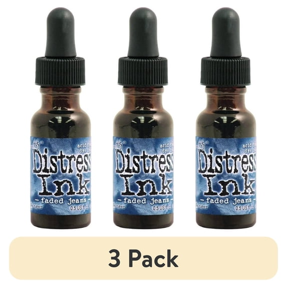 (3 pack) Ranger Distress Ink Pad Re-Inker - Faded Jeans - Walmart.com