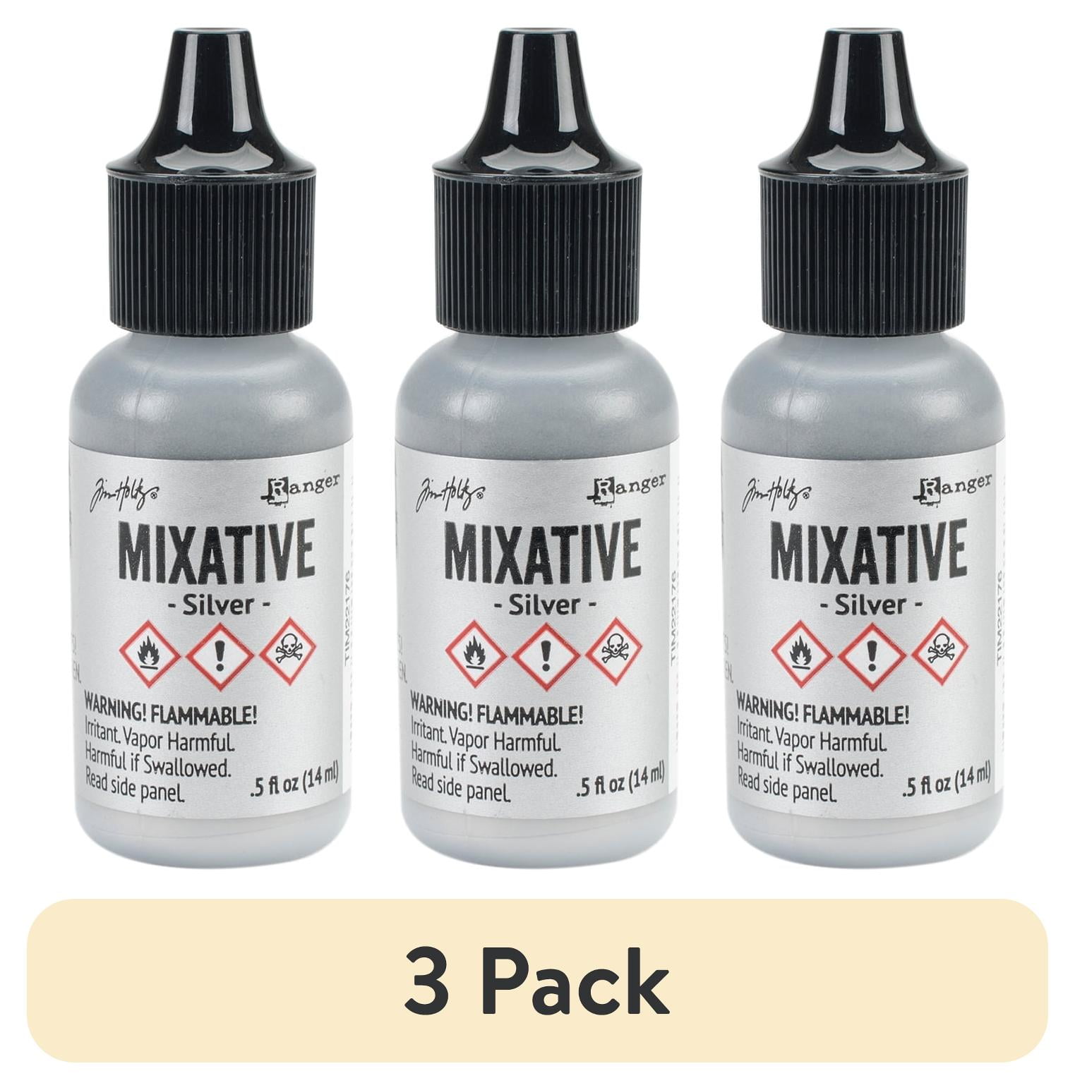 (3 pack) Ranger THoltz Alcohol Ink Mixative .5oz Silver - Walmart.com