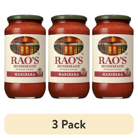 (3 pack) Rao's Homemade Marinara Sauce, Low Carb, All-Natural Spaghetti ...