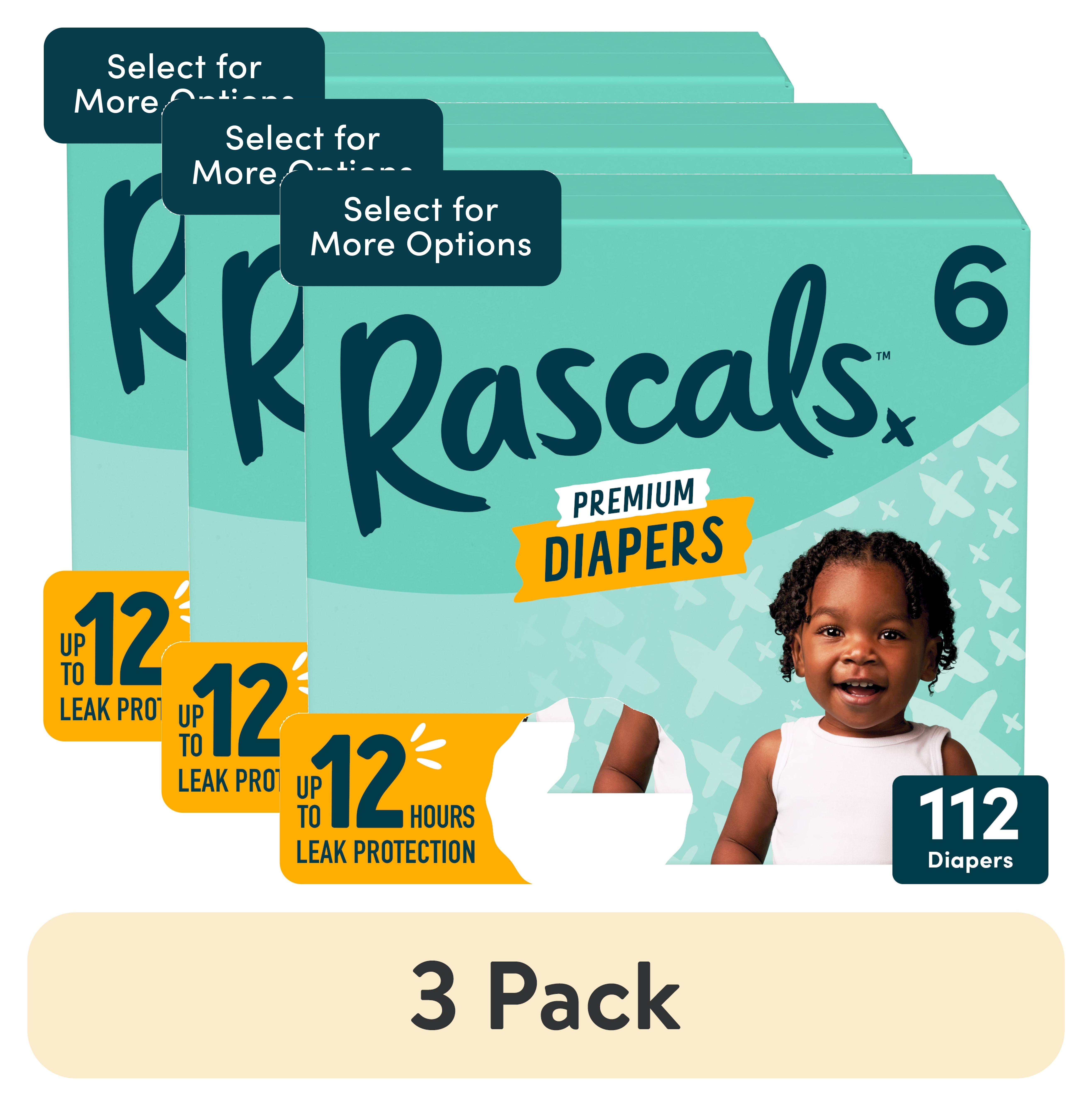 (3 pack) Rascals Premium CoComelon Absorbent Baby Diapers Size 6, 112 ...