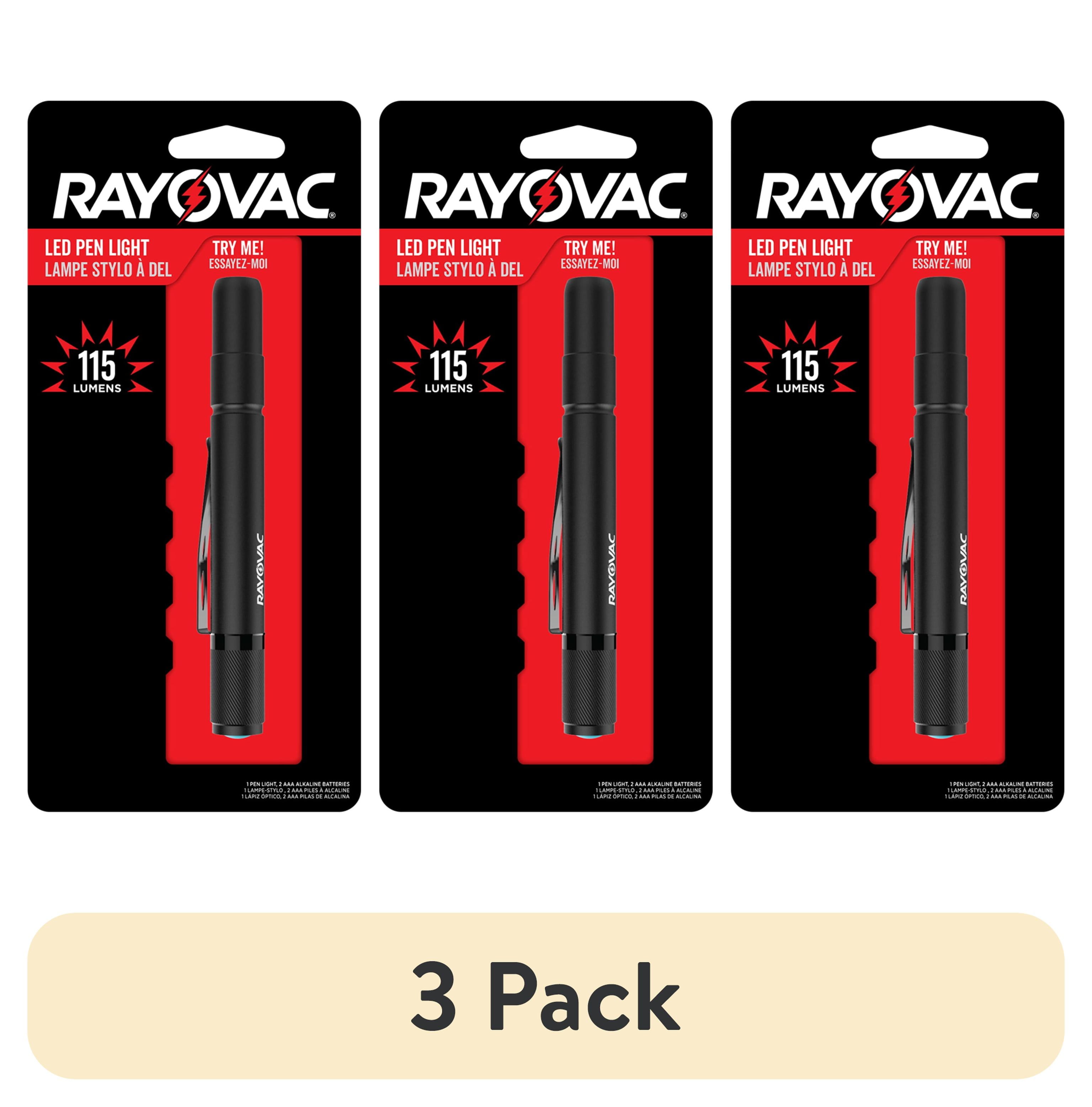 Rayovac Compact LED Penlight with 2 AAA Batteries, 115 Lumens, Durable ...