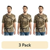 (3 pack) Realtree Men's Short Sleeve Scent Control Hunting Camouflage T ...
