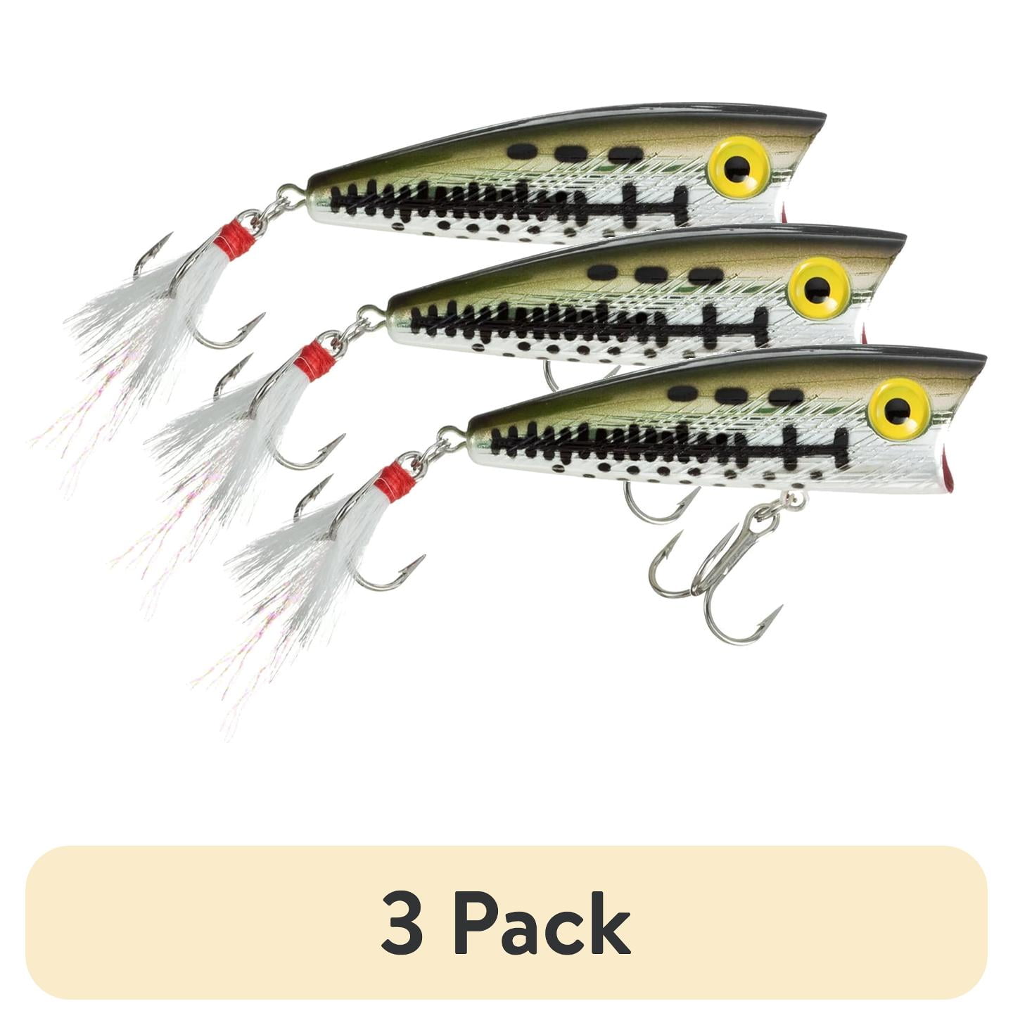 (3 pack) Rebel Magnum Pop-R Topwater Ole Bass 3" 1/2 oz. - Walmart.com