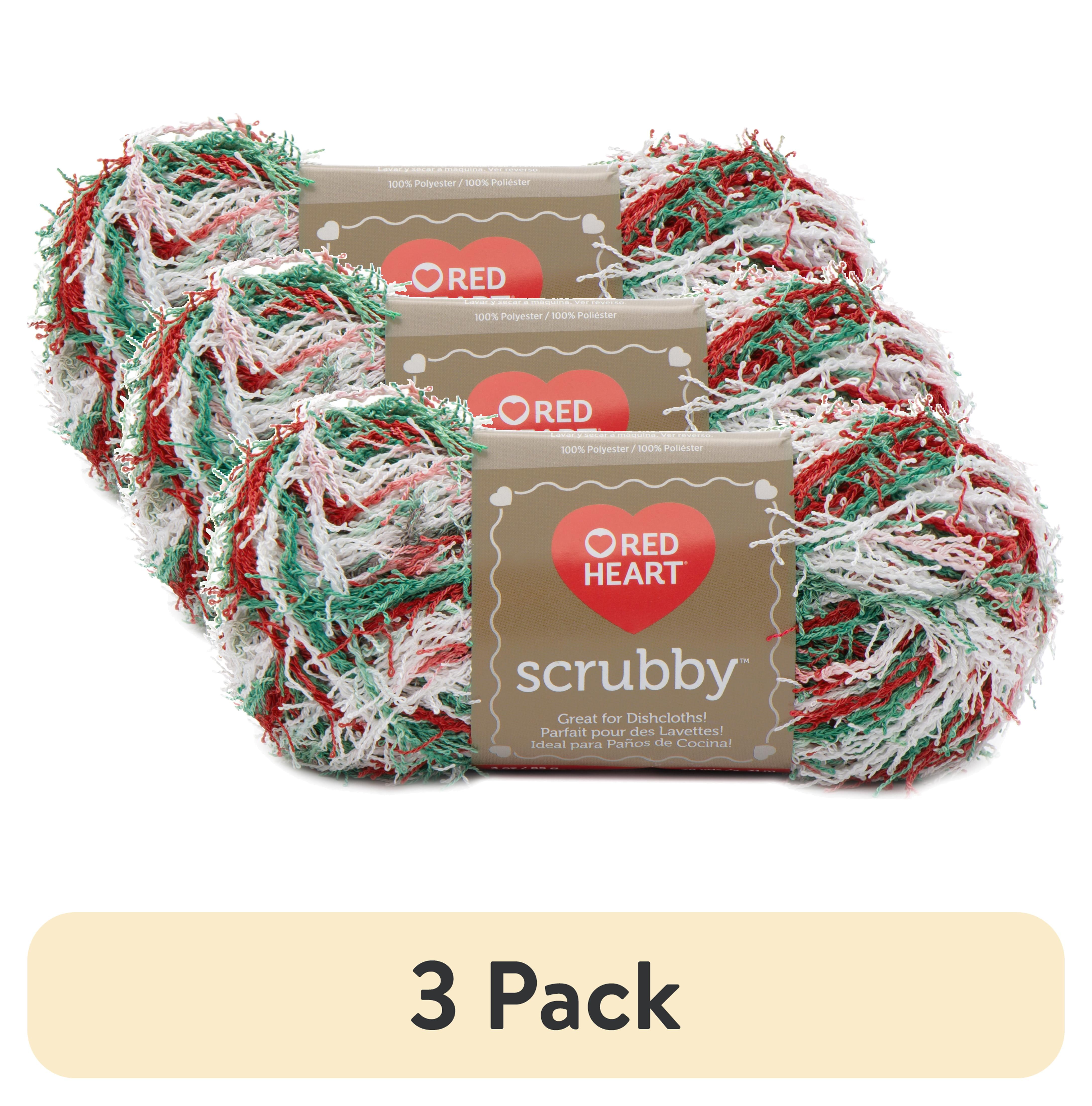 (3 pack) Red Heart Scrubby Yarn-Jolly - Walmart.com