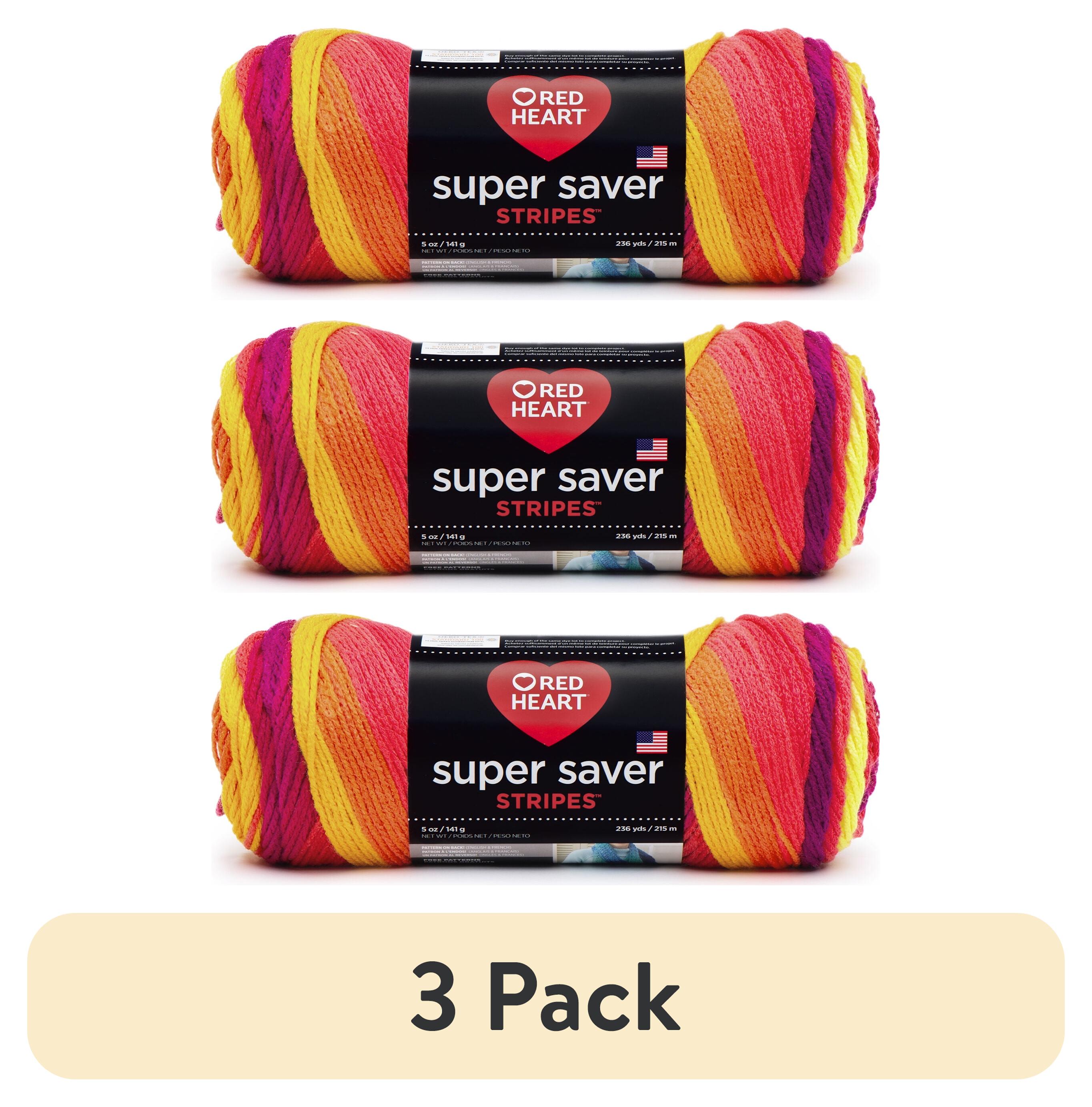 (3 pack) Red Heart Super Saver Yarn-Fruity Stripe - Walmart.com