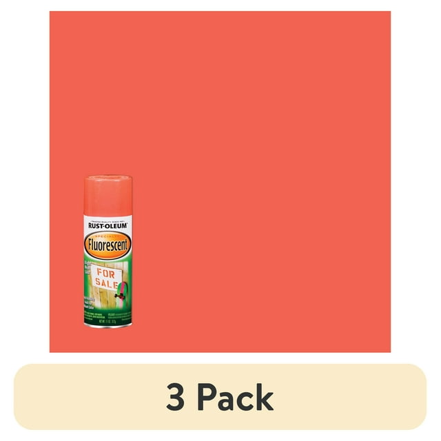 (3 pack) Red-Orange, Rust-Oleum Fluorescent Spray Paint- 11 oz, 6 Pack ...