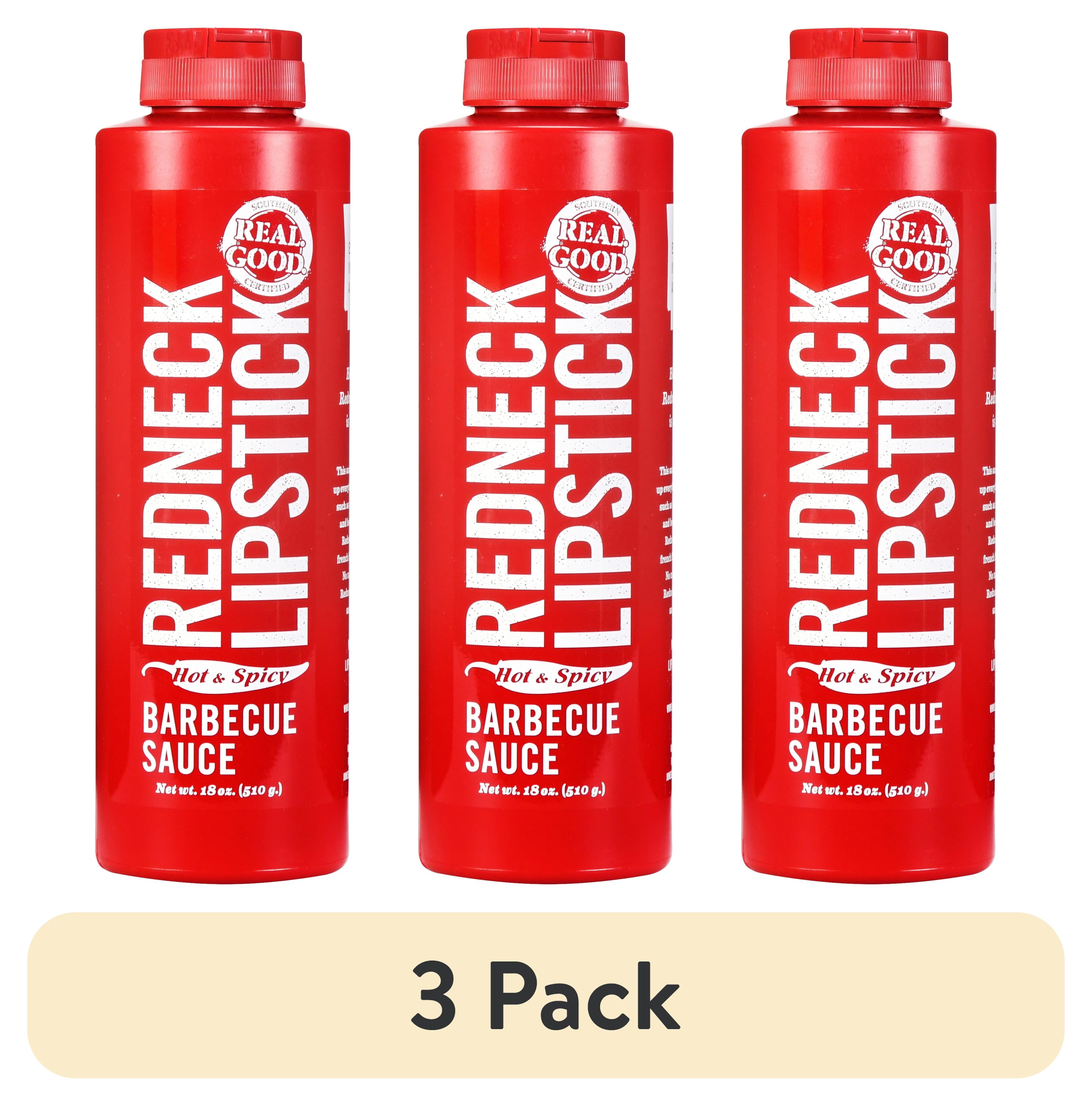 (3 pack) Redneck Lipstick Gluten Free Hot & Spicy BBQ Sauce, 18 Oz ...