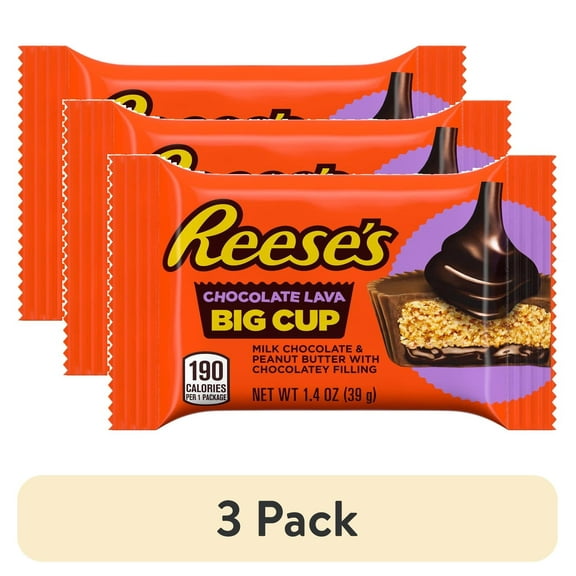 REESE'S Big Cup PB&J Strawberry Milk Chocolate King Size Peanut Butter Cups Candy Pack, 2.8 oz ...